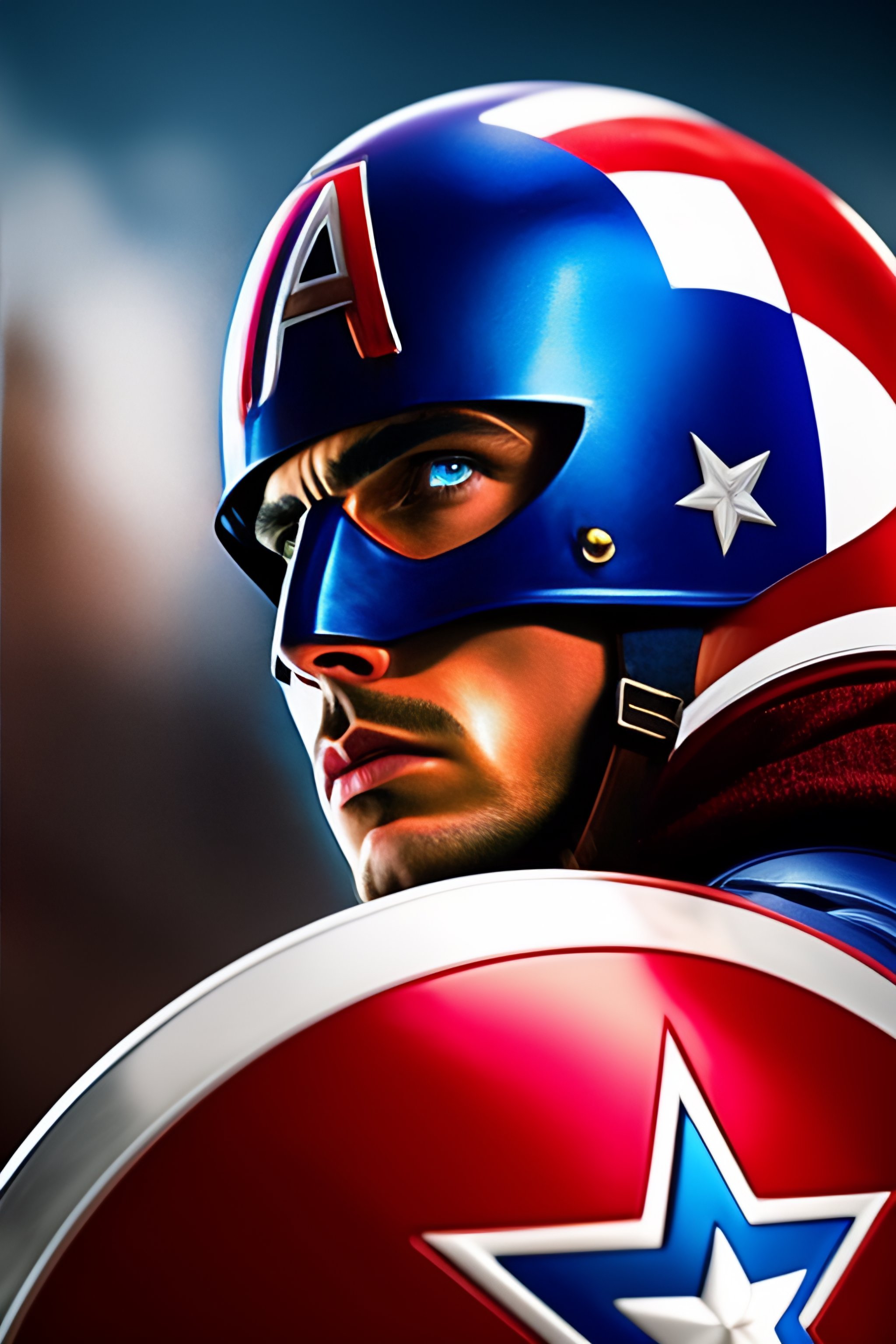 Lexica - Brat pit as captain america, marvel