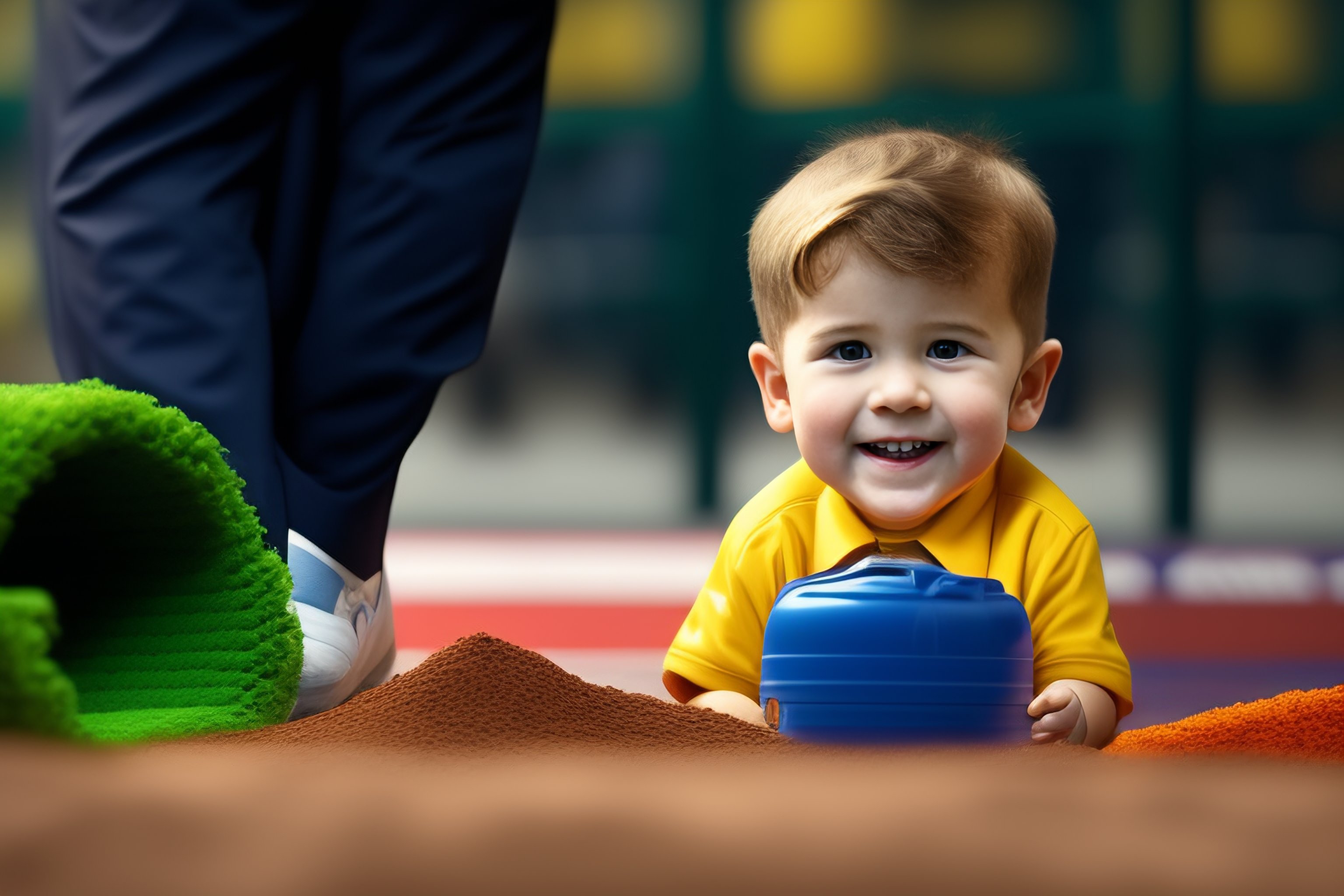 Lexica - Cartoon boy helping man