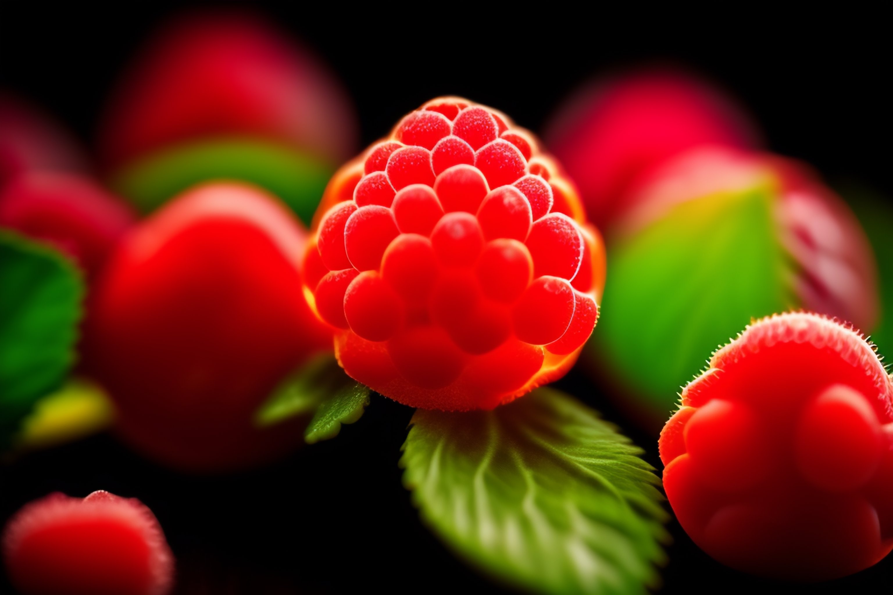 Lexica - Raspberries macro photo, super realistic, high quality, super ...