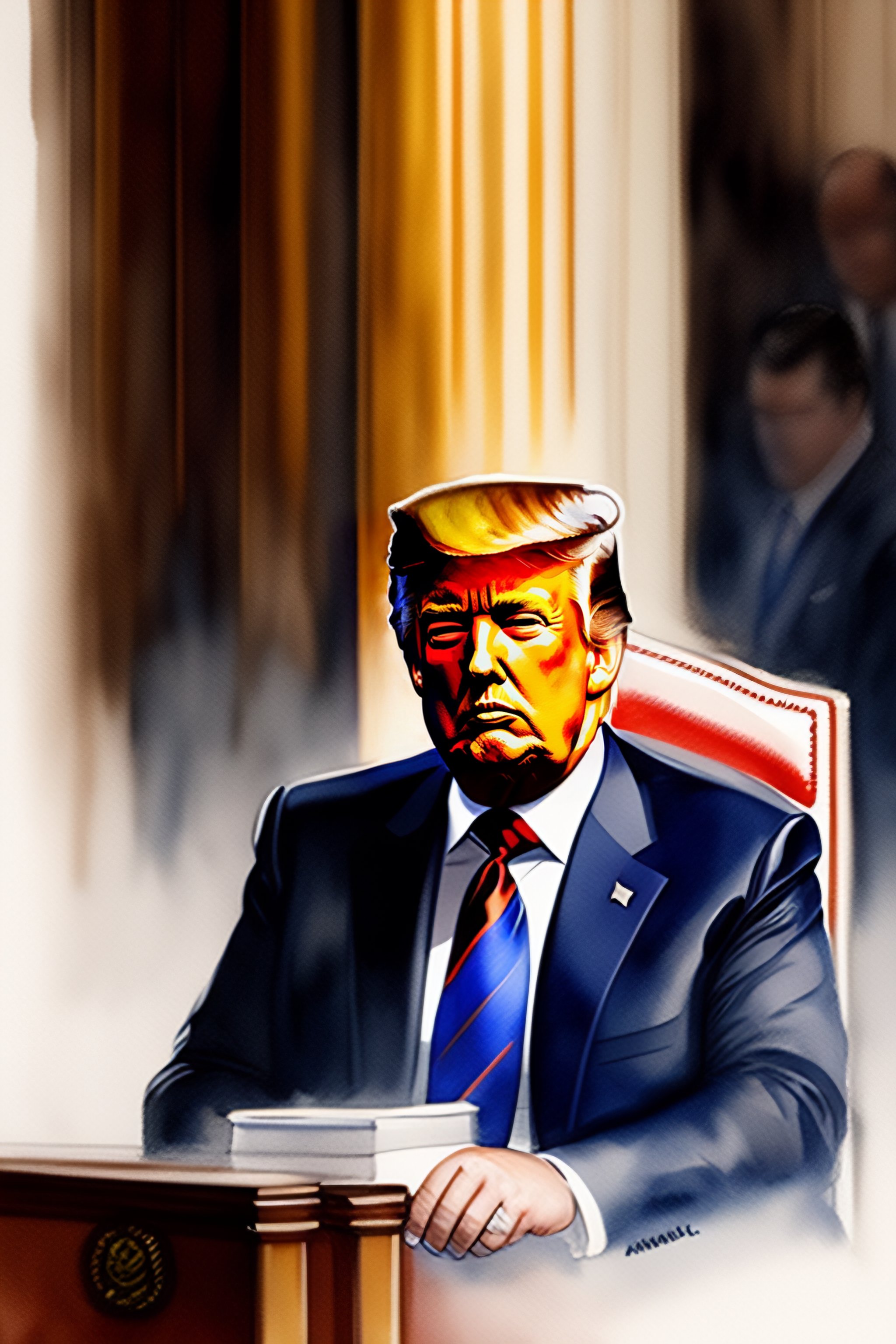 Lexica - Donald J Trump sitting in the chair of the Speaker of House of ...