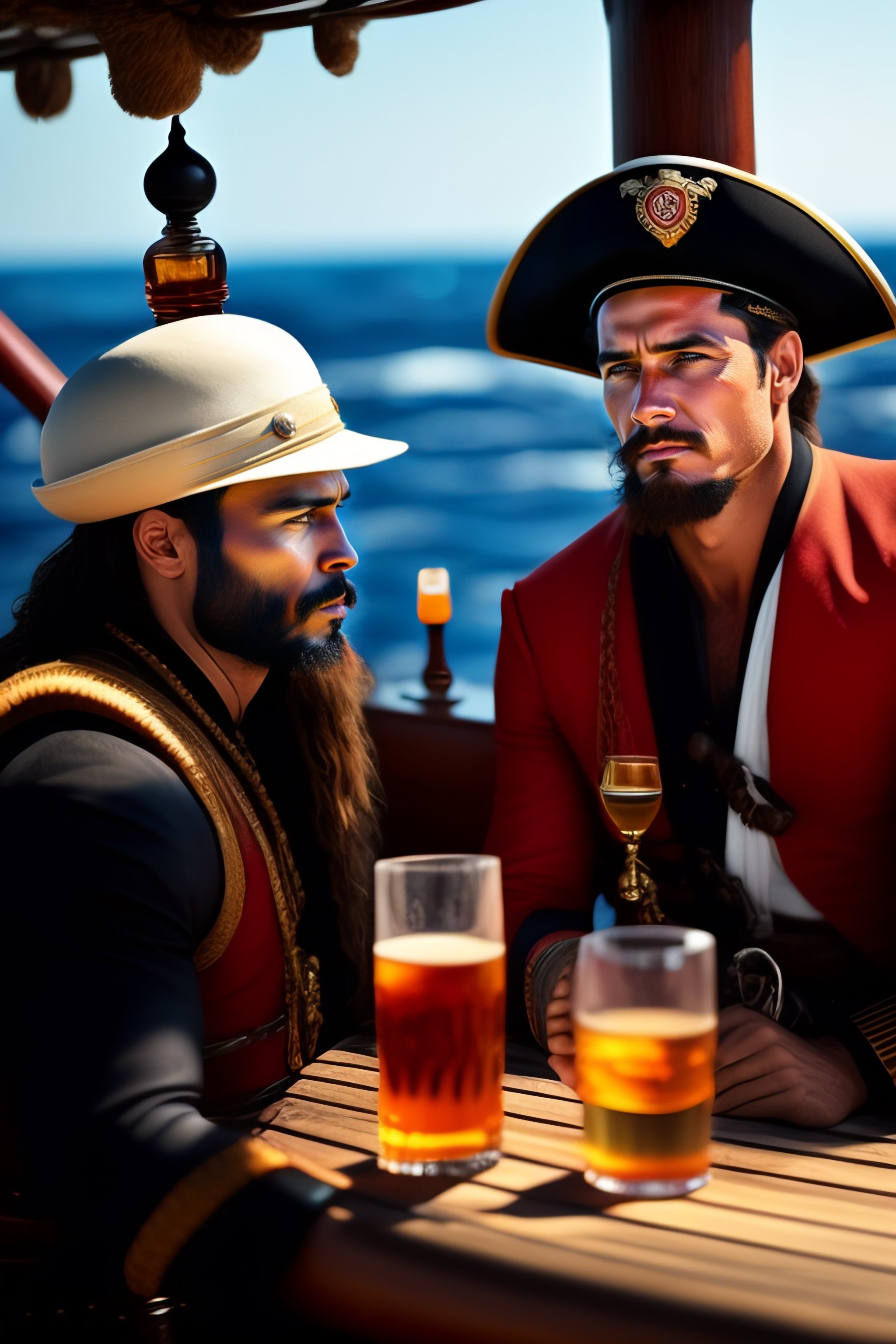 Lexica - Pirates drinking rhum on ship deck