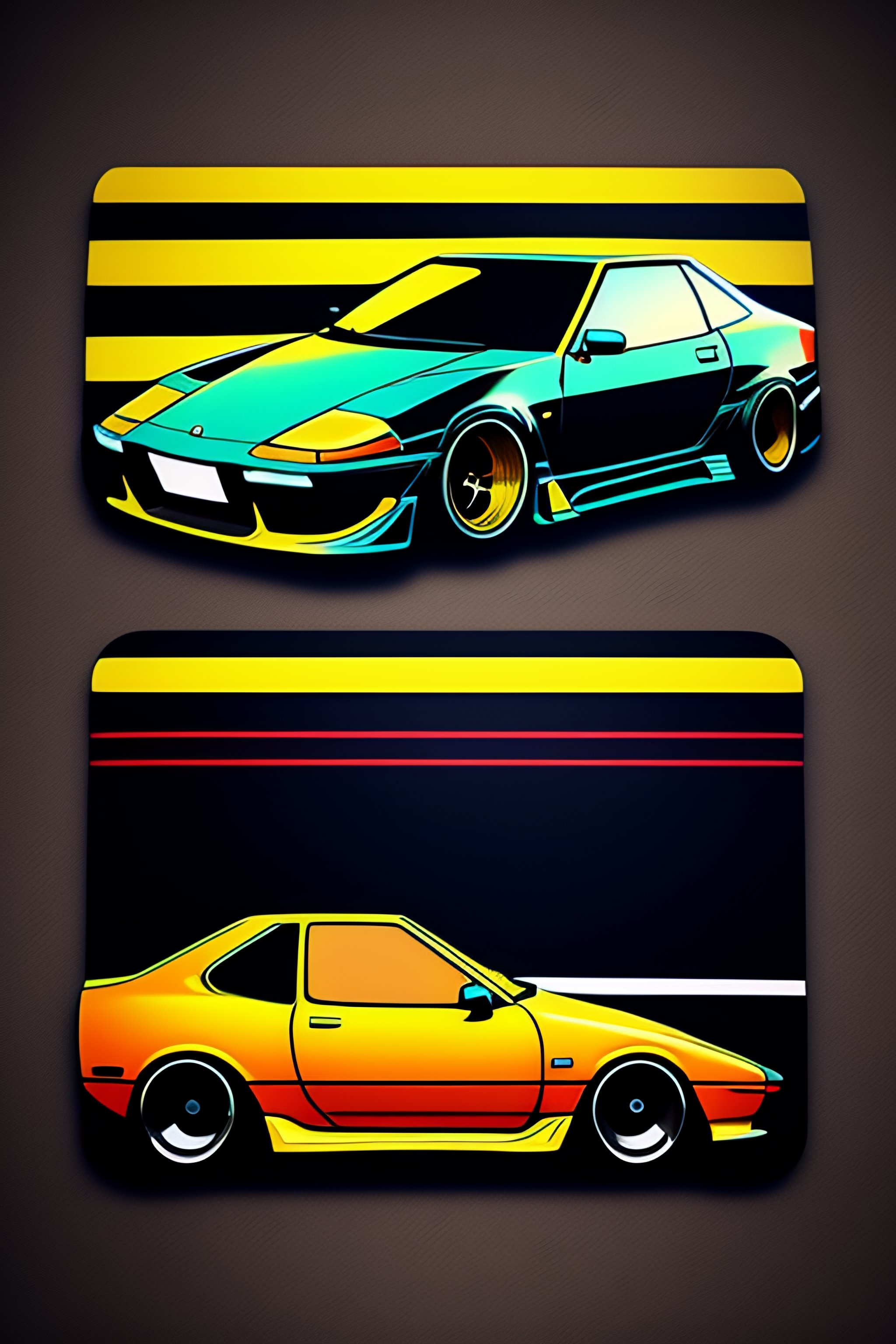 Lexica - Cartoon JDM car , sticker, initial d anime style, solid ...