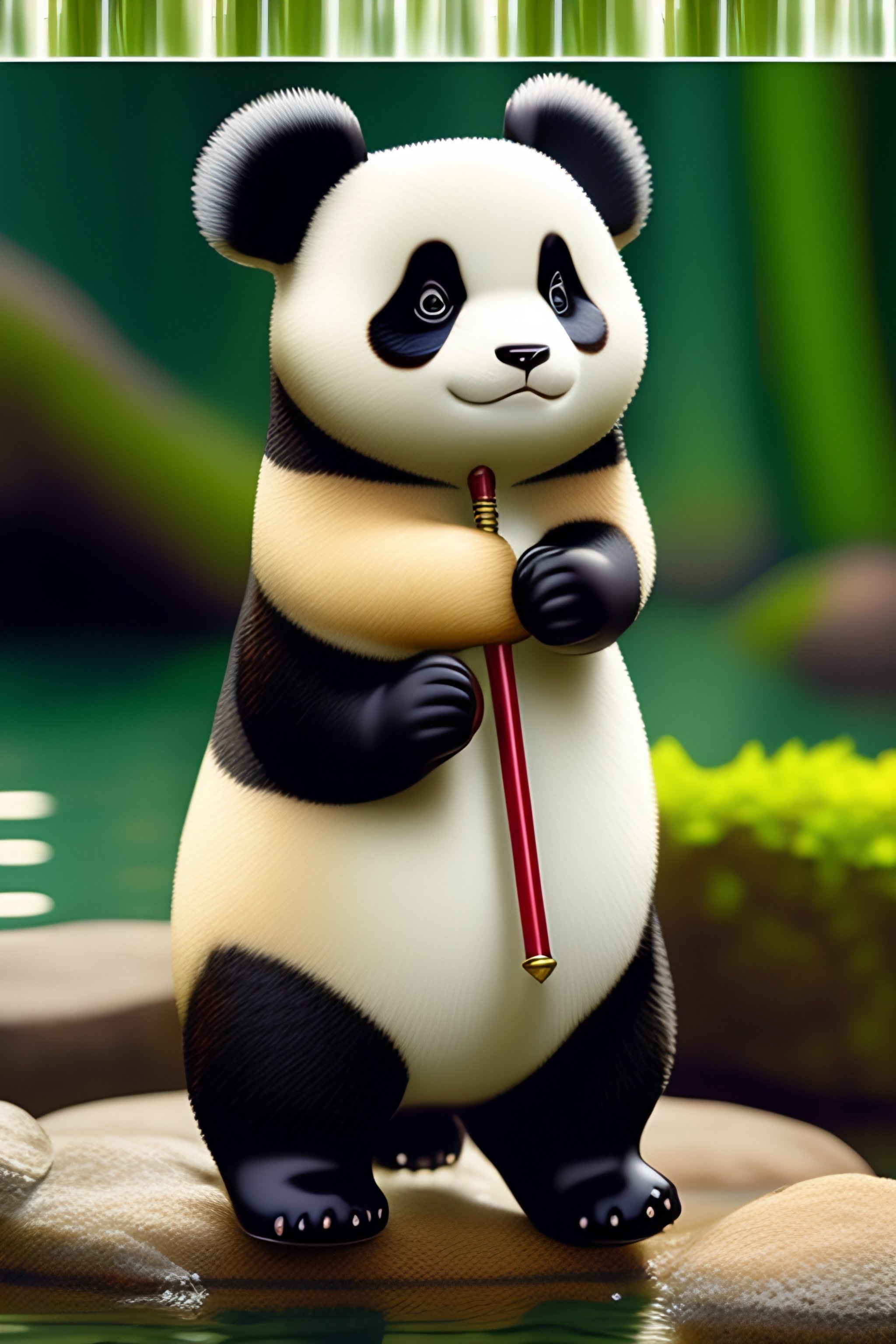Lexica - An adorable water type pokemon that resembles a panda wielding ...