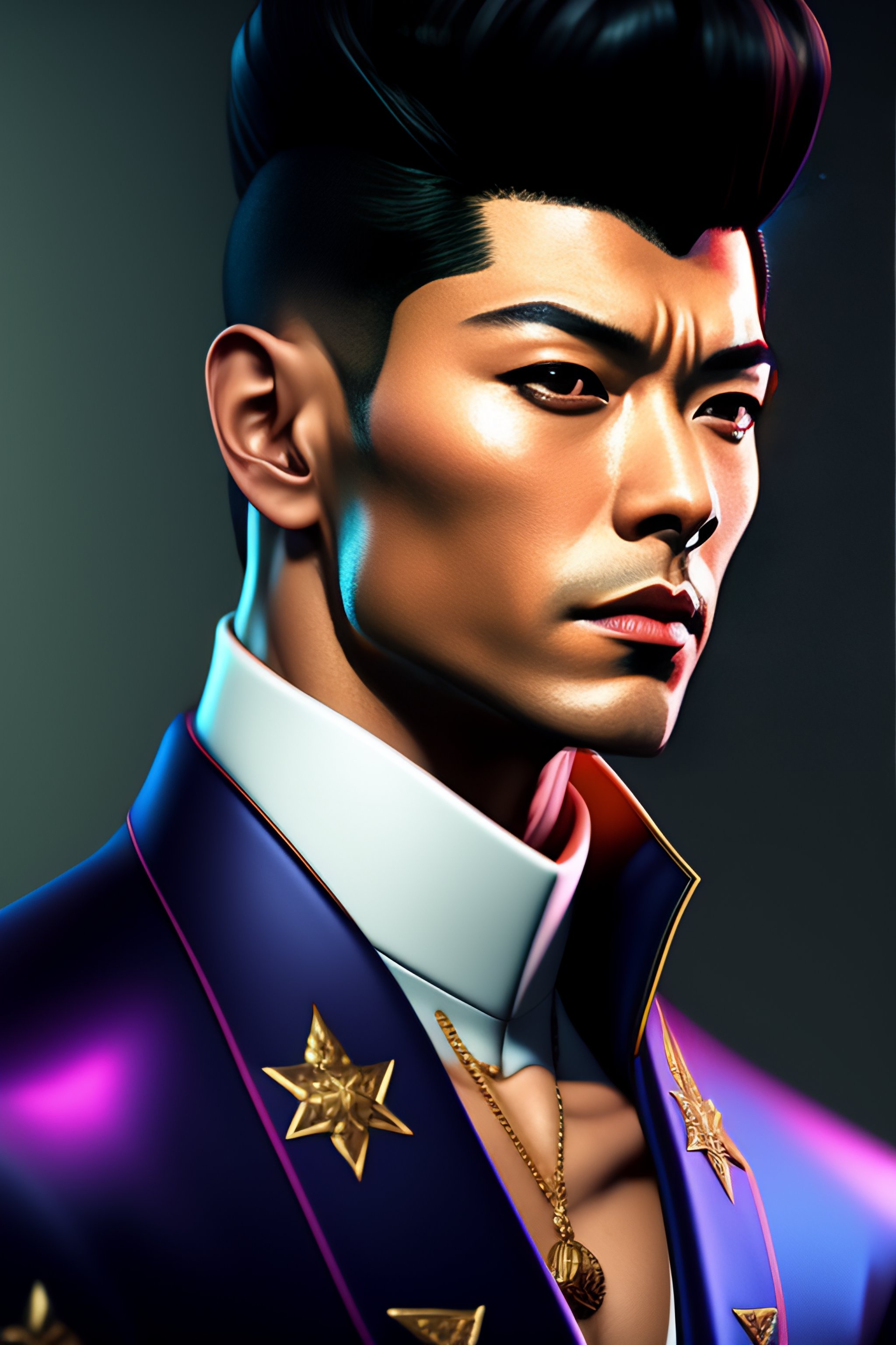 Lexica - Josuke Higashikata, realistic, detailed, centered, digital ...