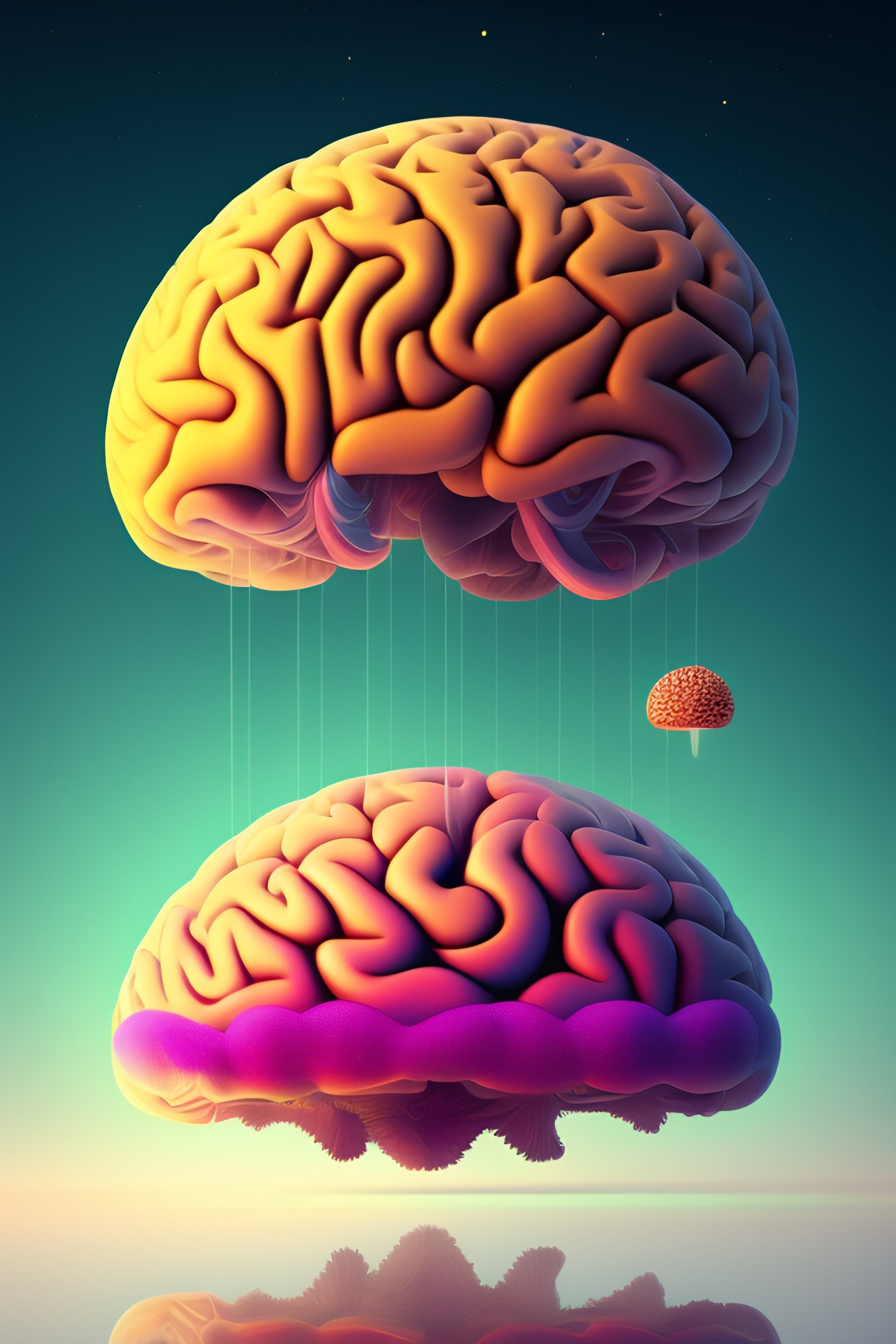 Lexica - Brain fantasy, dreamlike, surrealism, super cute, trending on artstation, neuron, brain