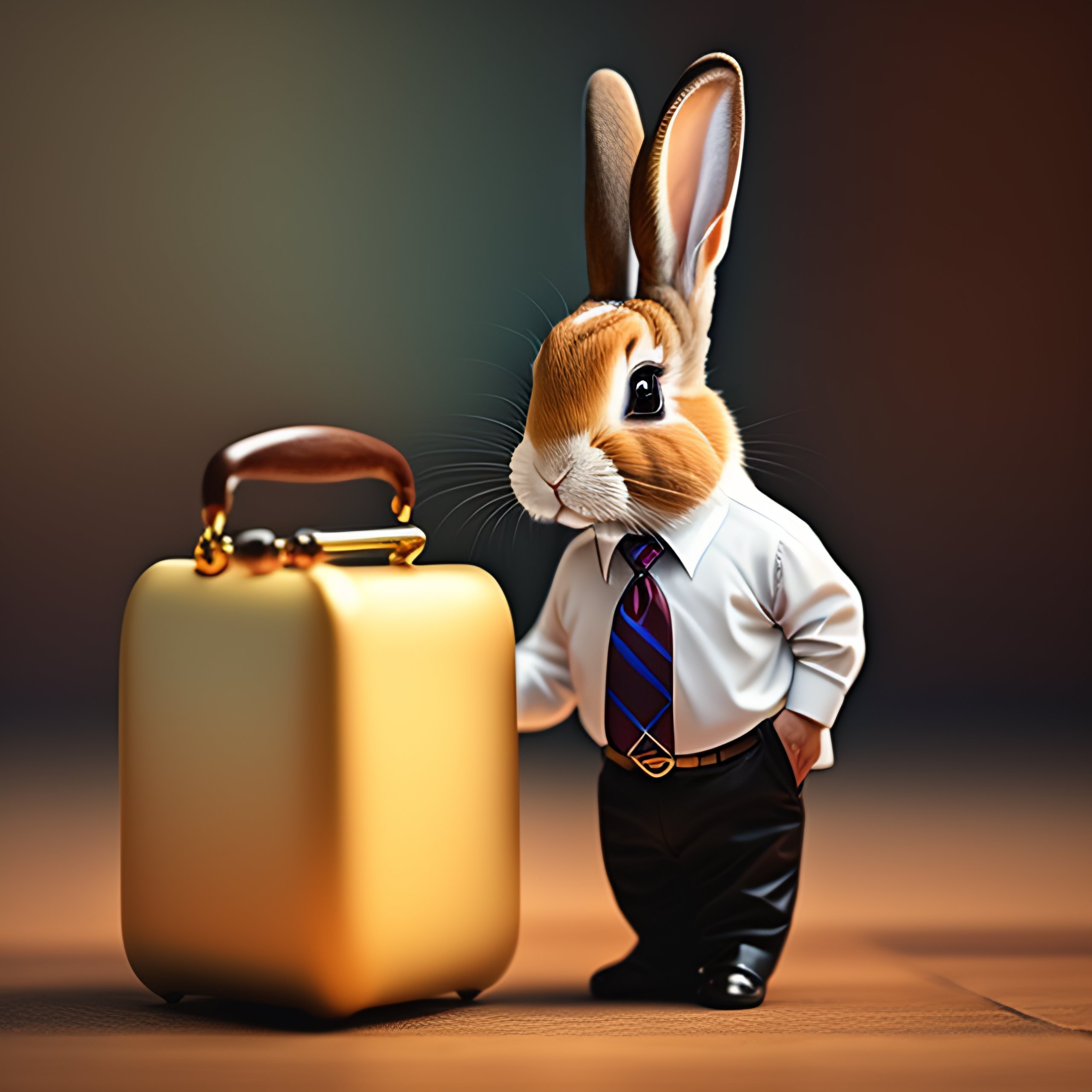 Lexica - Female bunny as a businessman