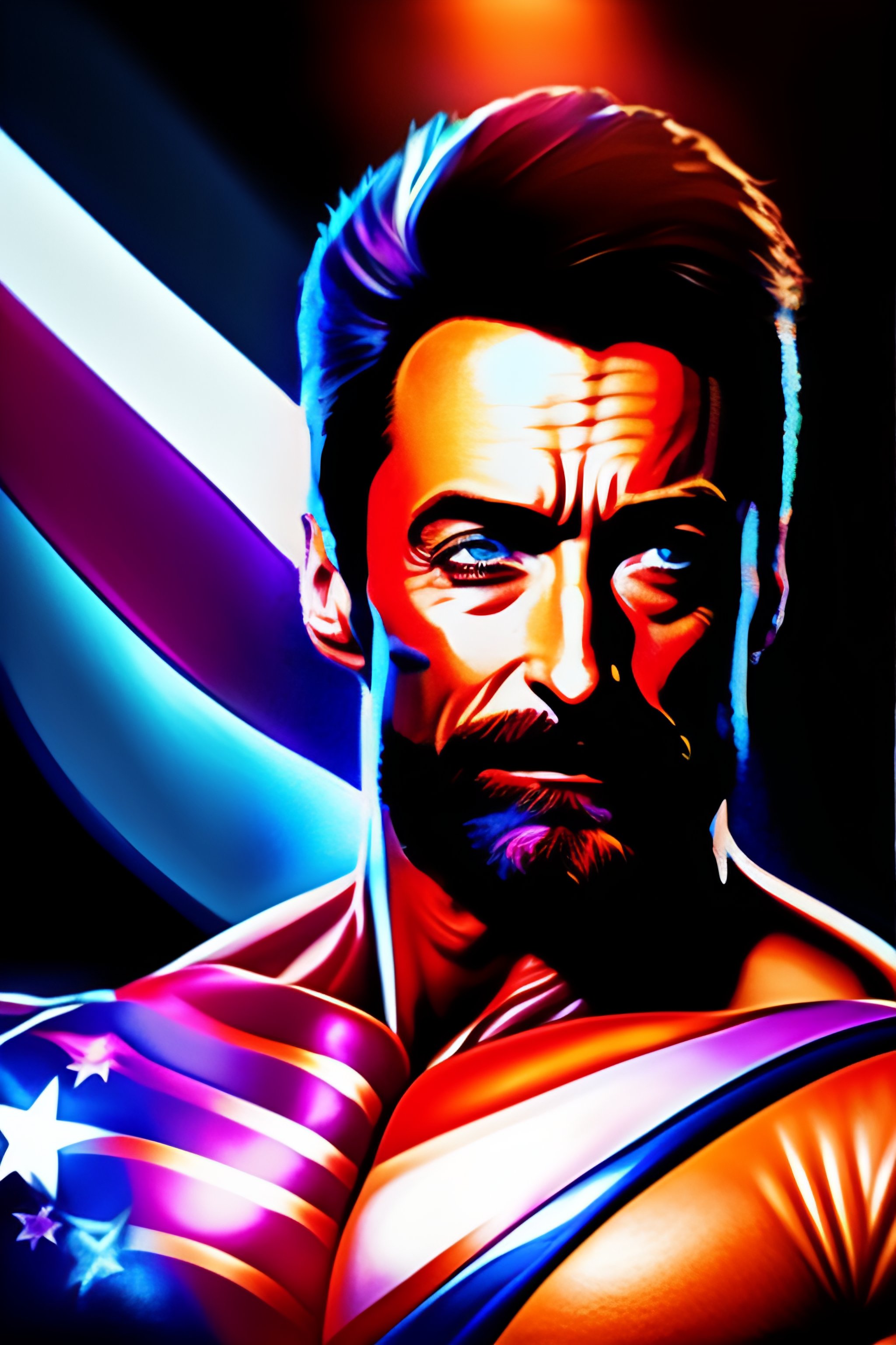 Lexica - Hugh Jackman as a circus ringleader comic art. Comic book ...