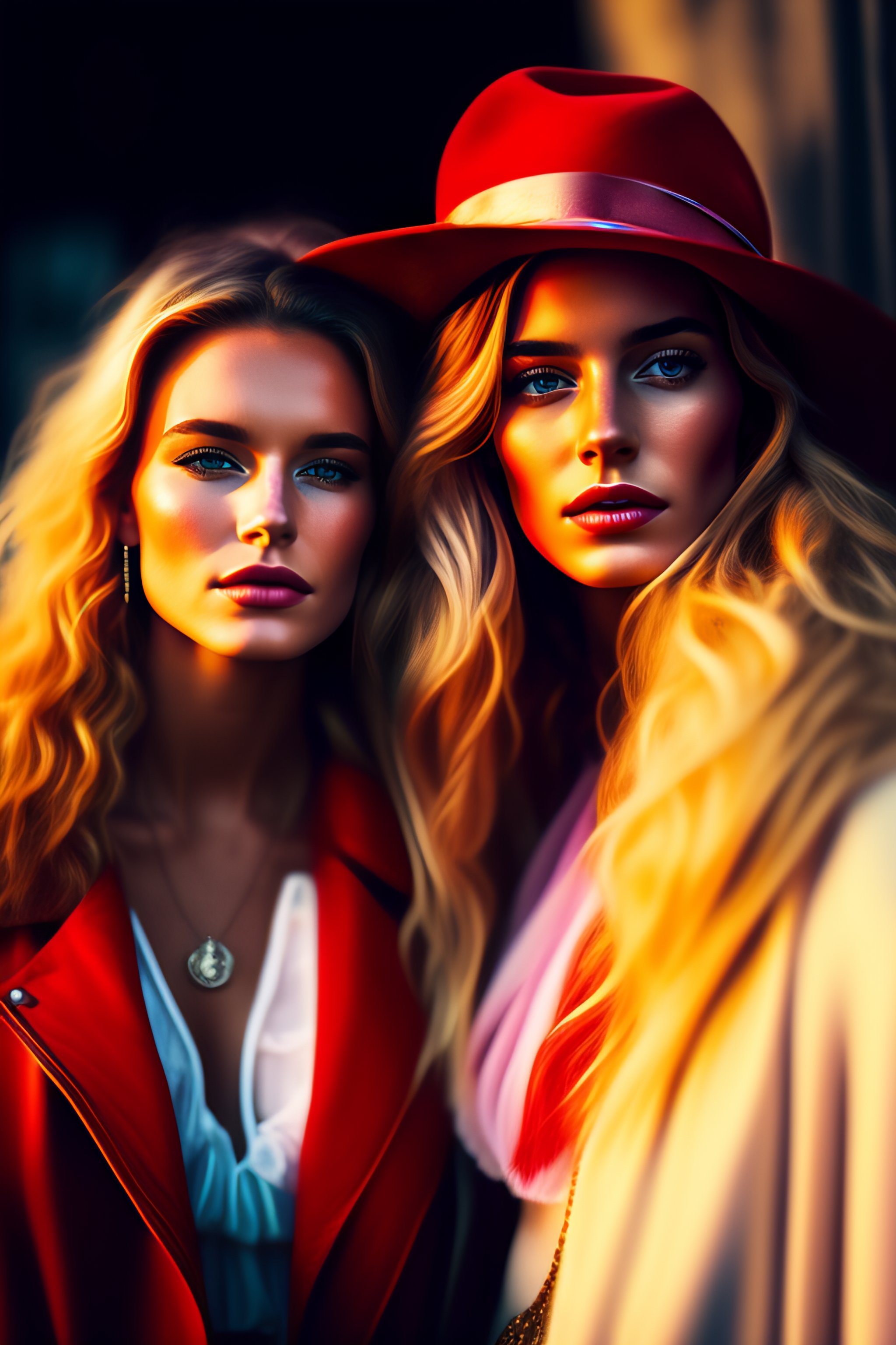 Lexica - A group of three young women, not a portrait, intrincated ...