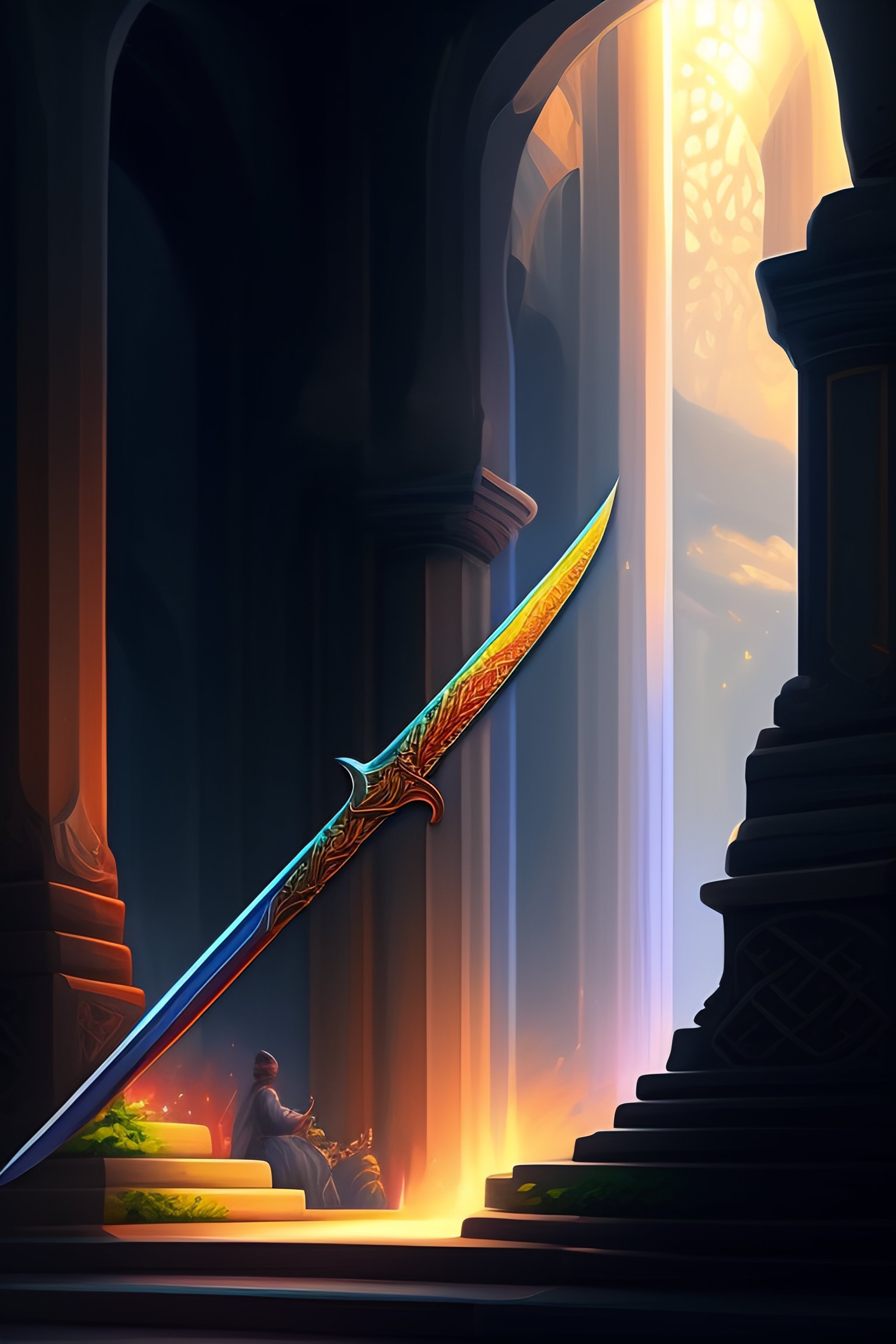 Lexica - A painting of wizard sword digital art, isometric, artstation hd
