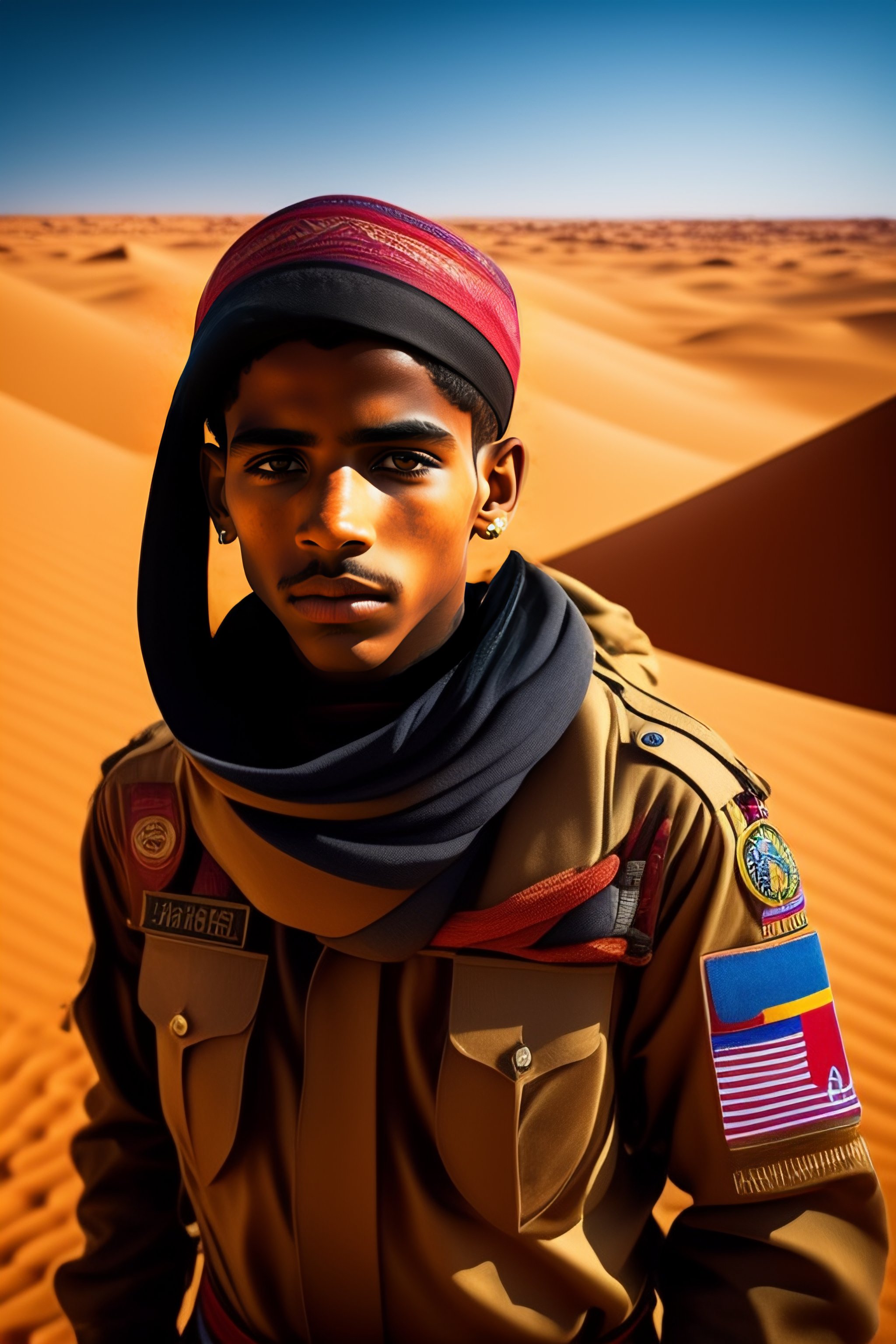 Lexica - Scout Boy arabe dans une Sahara