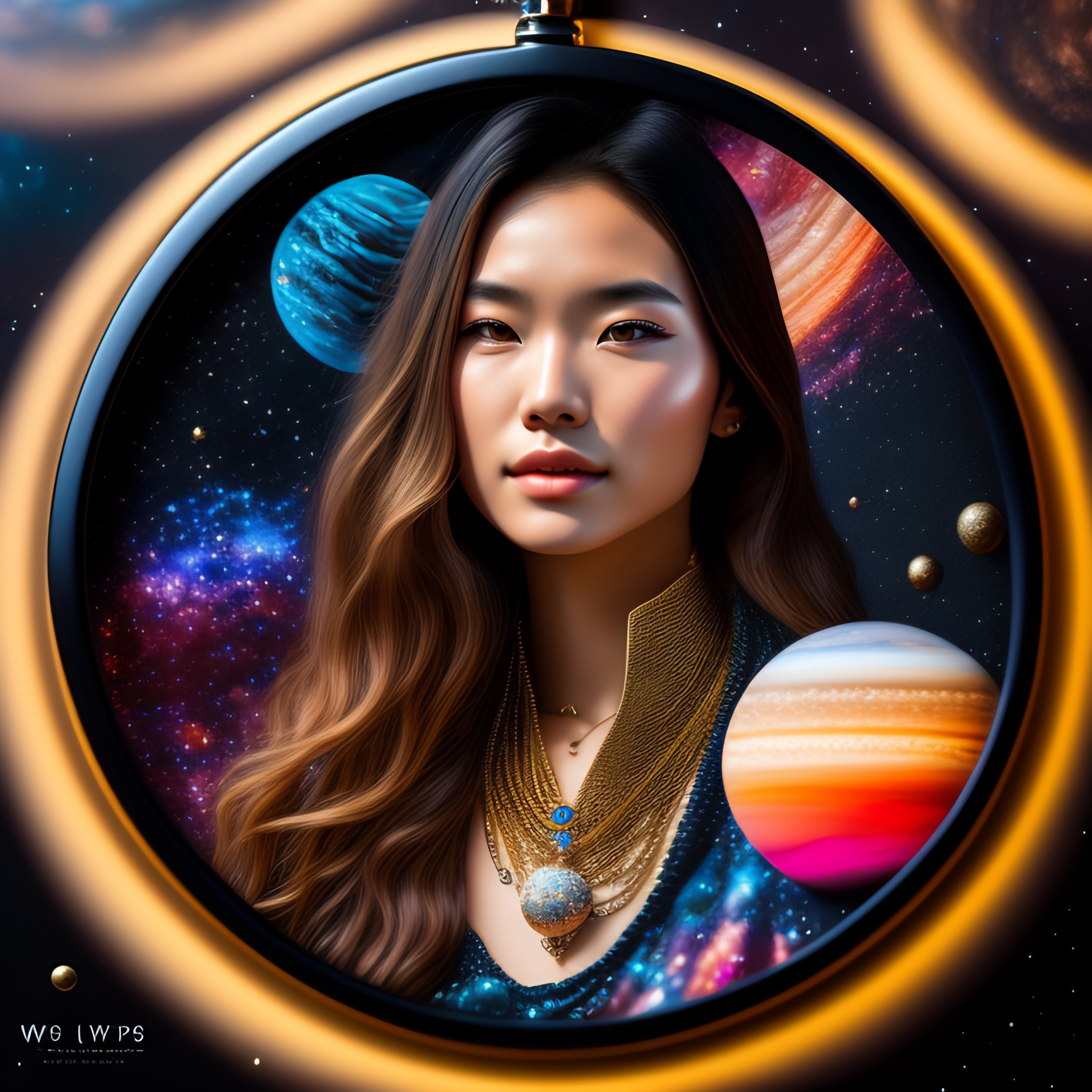 Lexica - Wlop style 18 years old girl beach, wearing a cosmic fabric ...