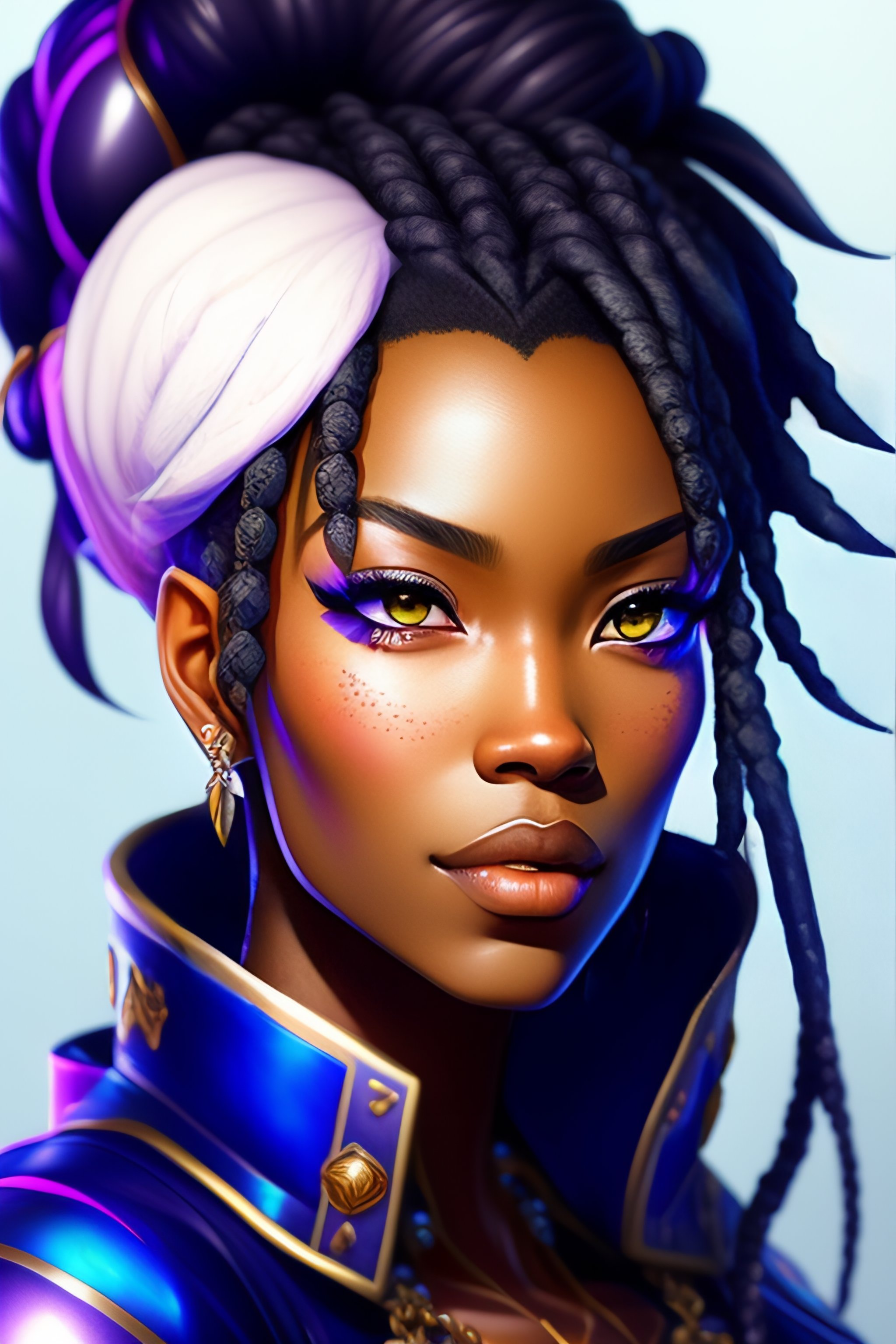 Lexica - Portrait Anime jinx from league of legends braids grunge afro ...