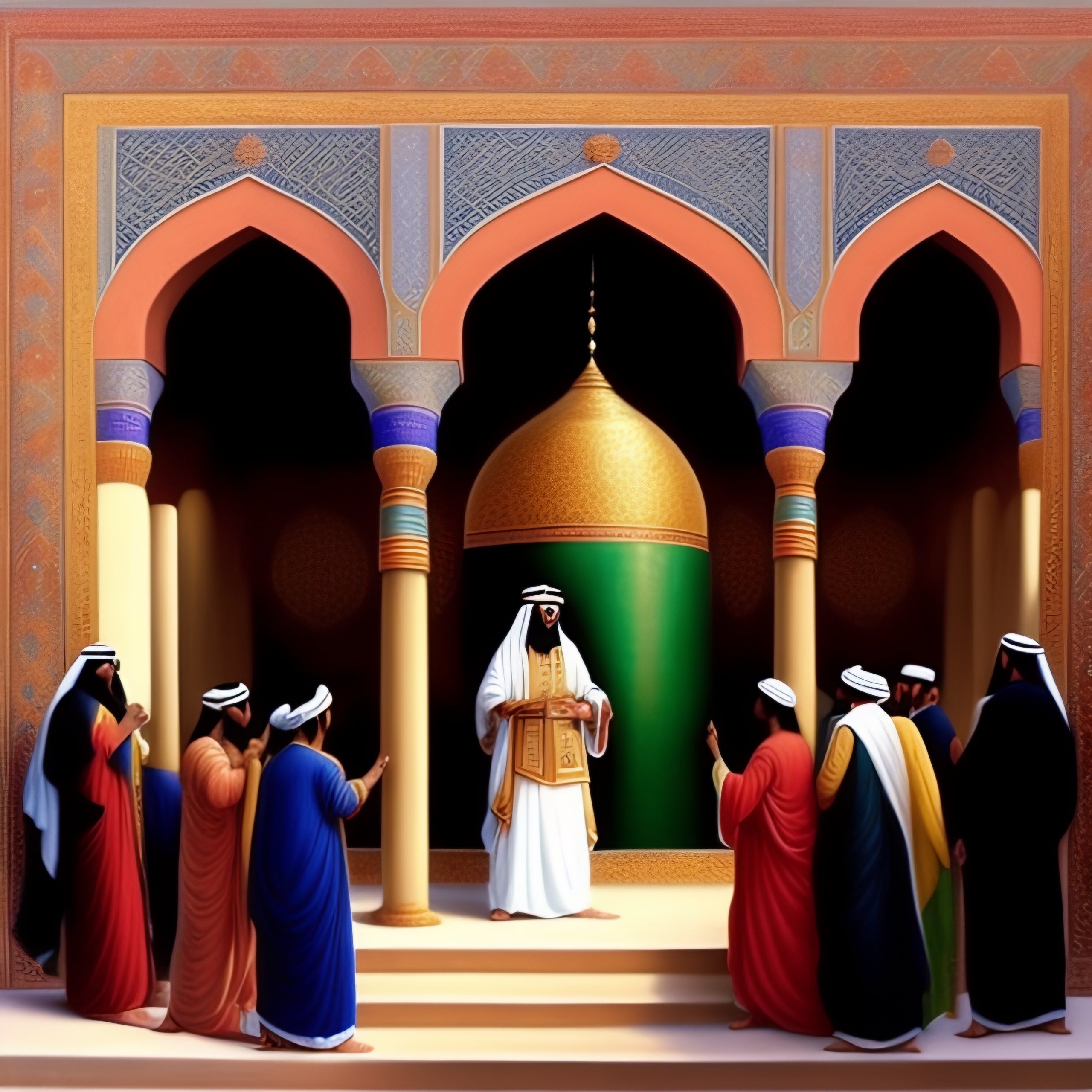 Lexica - A painting of Jarir, an 8th century Arab poet, orating a poem ...