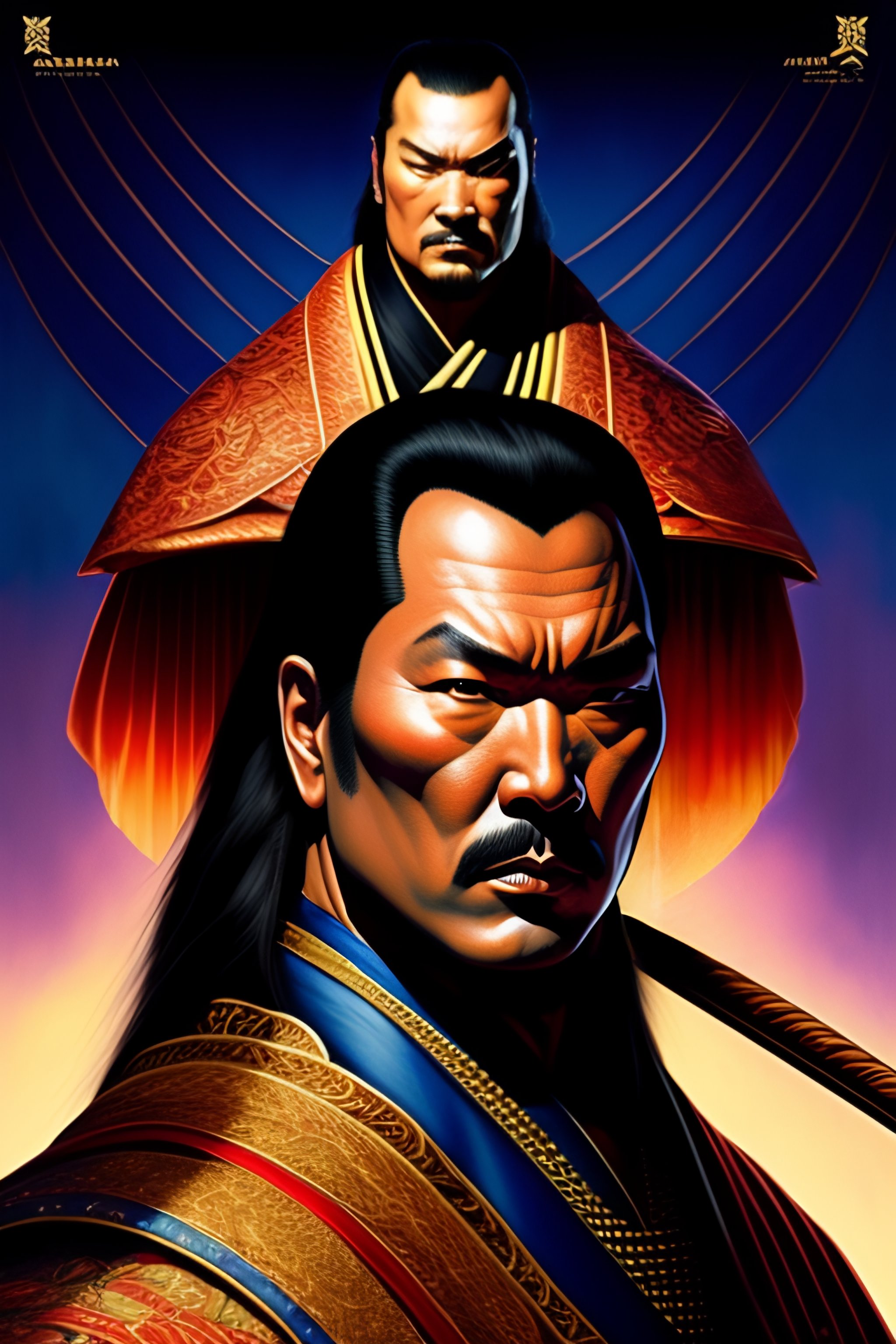 Lexica - Poster of steven seagal as a samurai, by yoichi hatakenaka ...