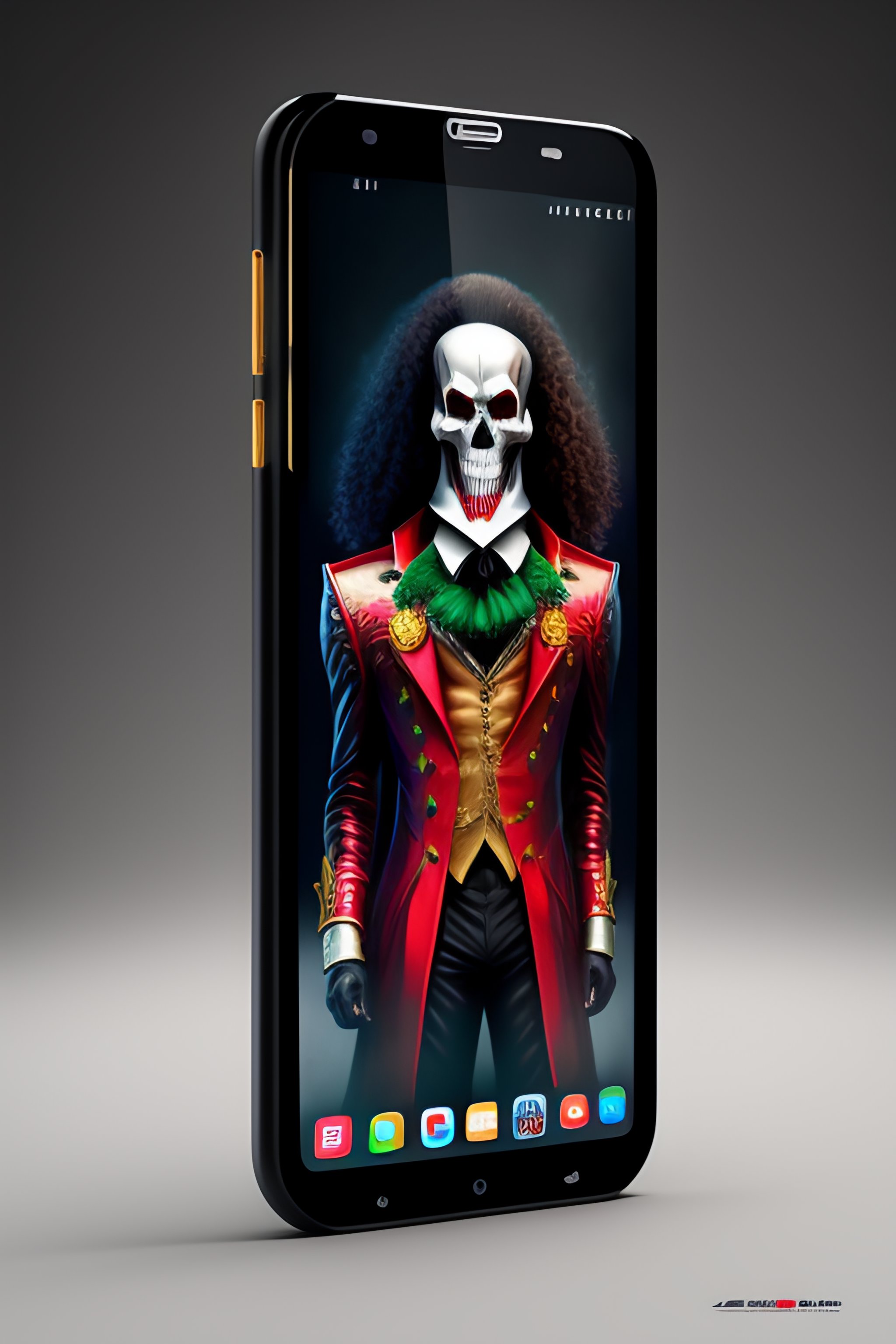 Lexica - An extremely complex mobile phone, skull joker in an expensive ...