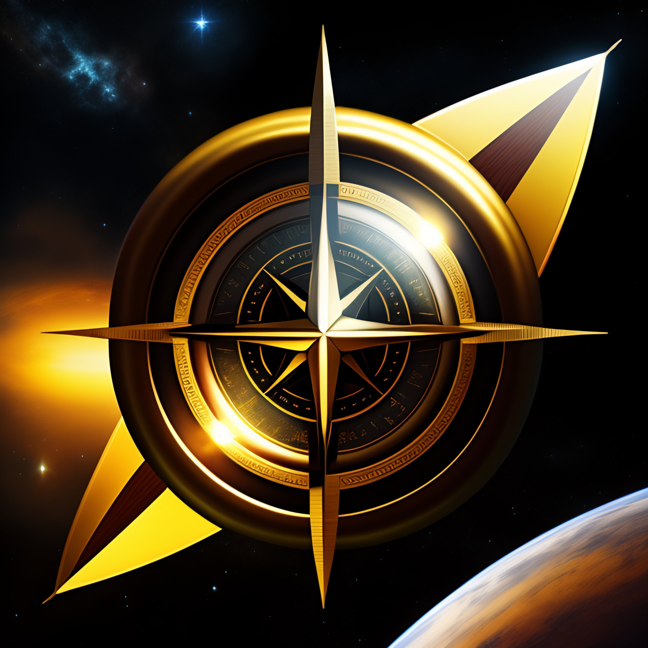 Lexica - Compass old orbiting in space