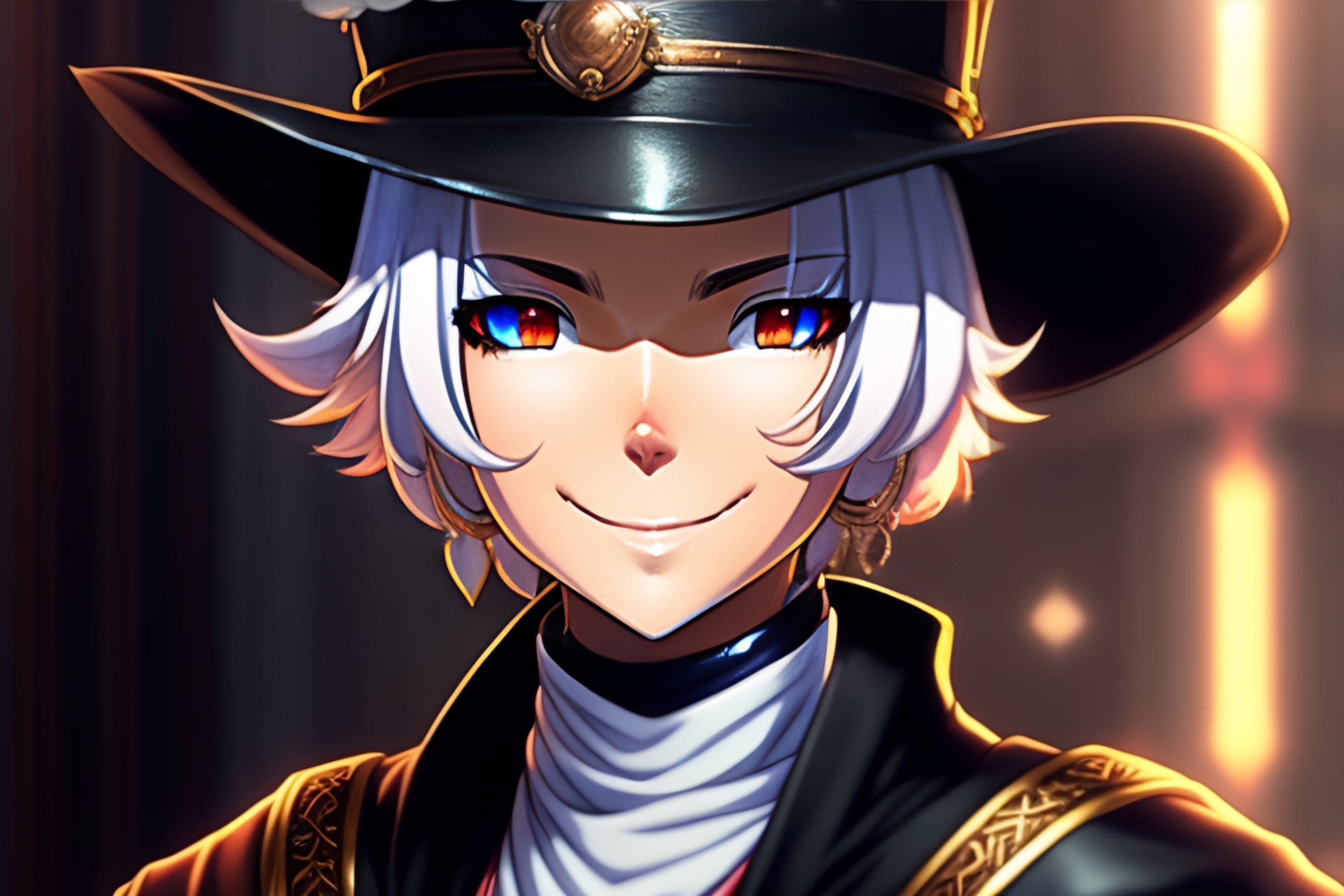 Lexica - Anime, mage, black mage hat, silver hair, High quality, high ...