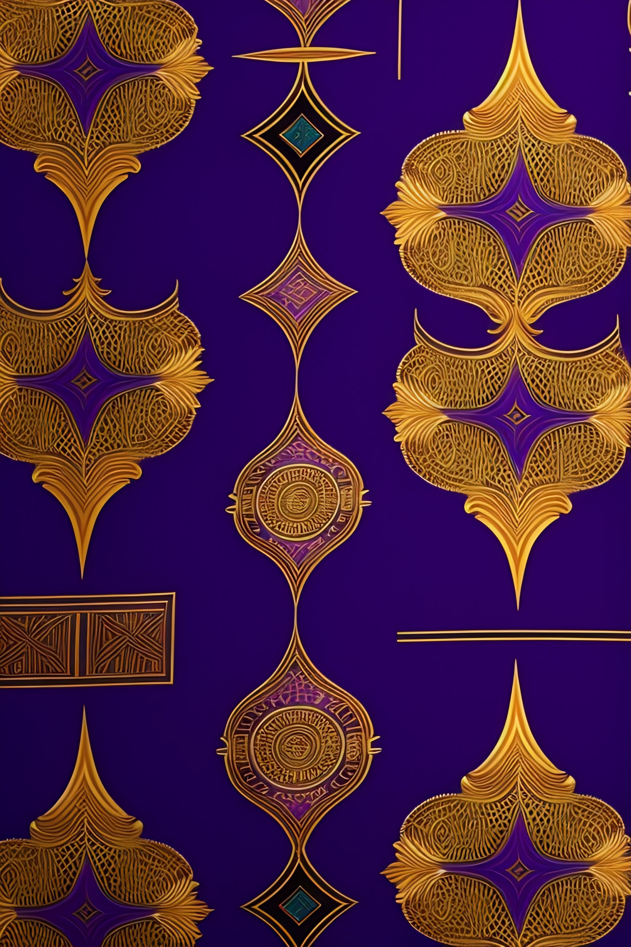 Lexica - Image of African fabric with gold and purple Kemet Egypt print ...