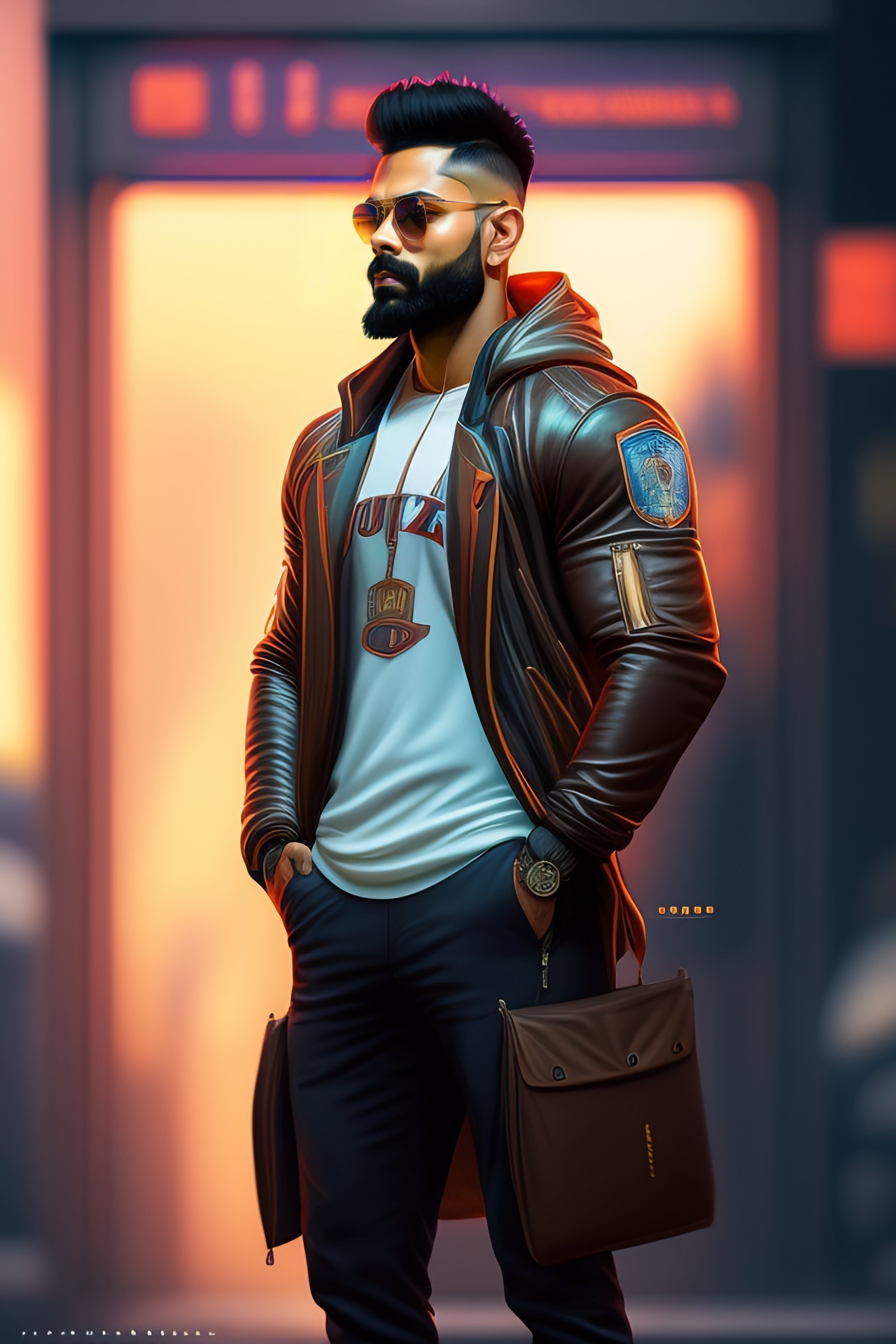 Lexica - Full body portrait of Virat Kohli as by dan mumford, yusuke ...