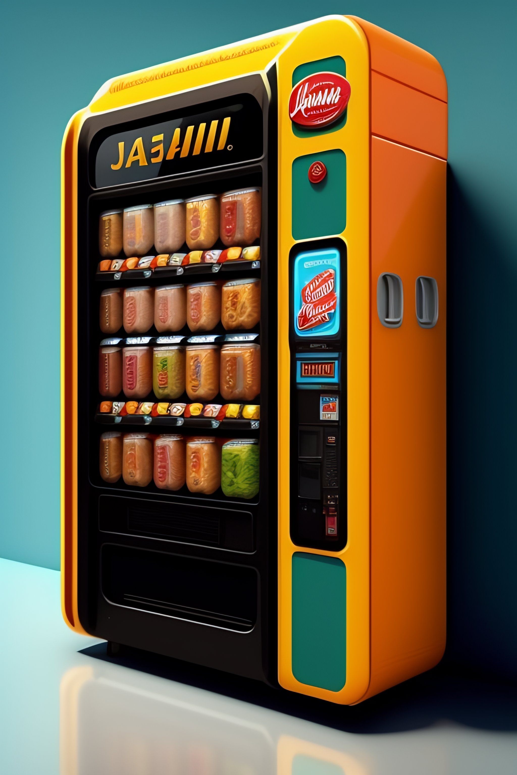 Lexica - A jam vending machine, cute. Concept art illustration