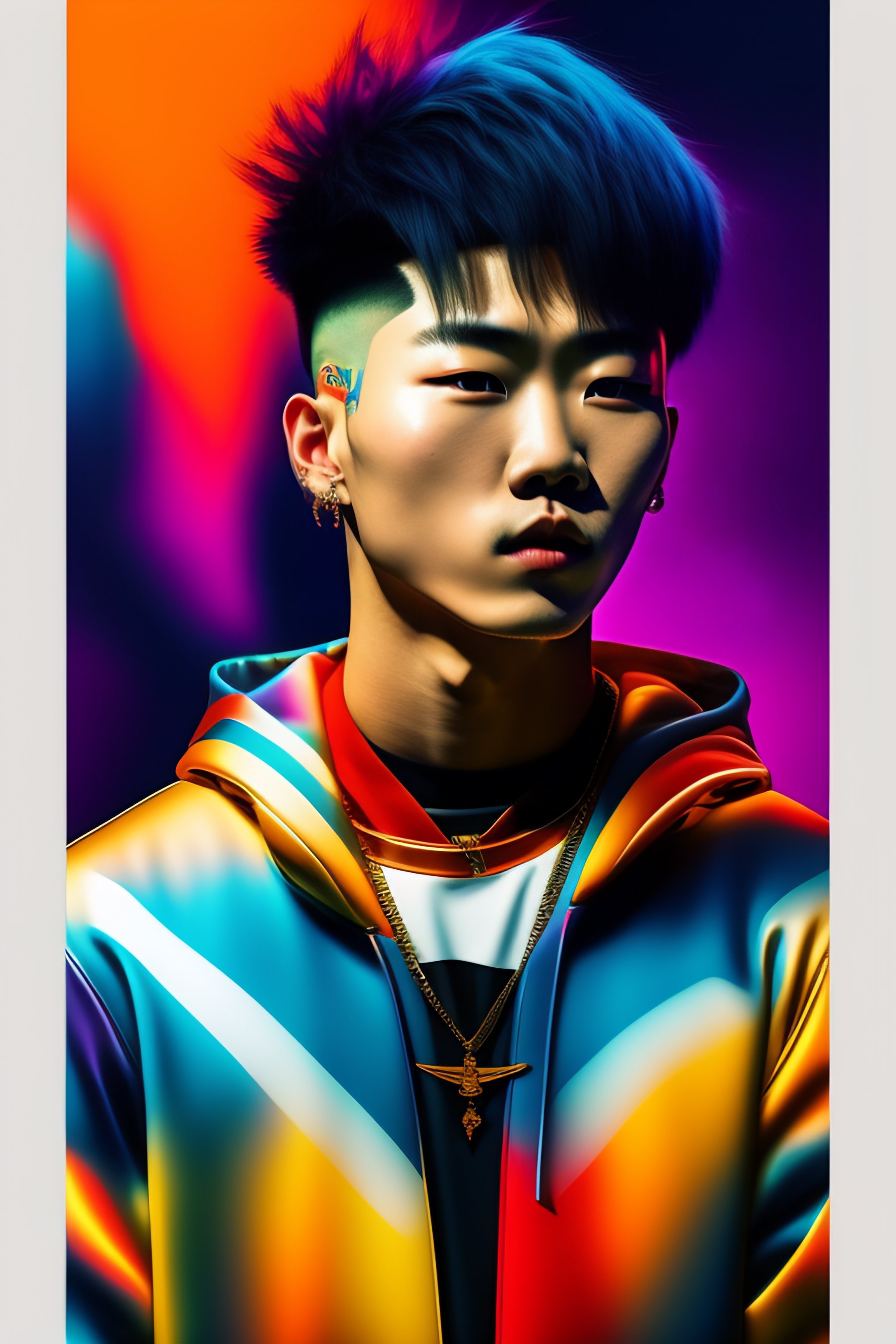 Lexica - Abstract 1990 chinese rap boy style