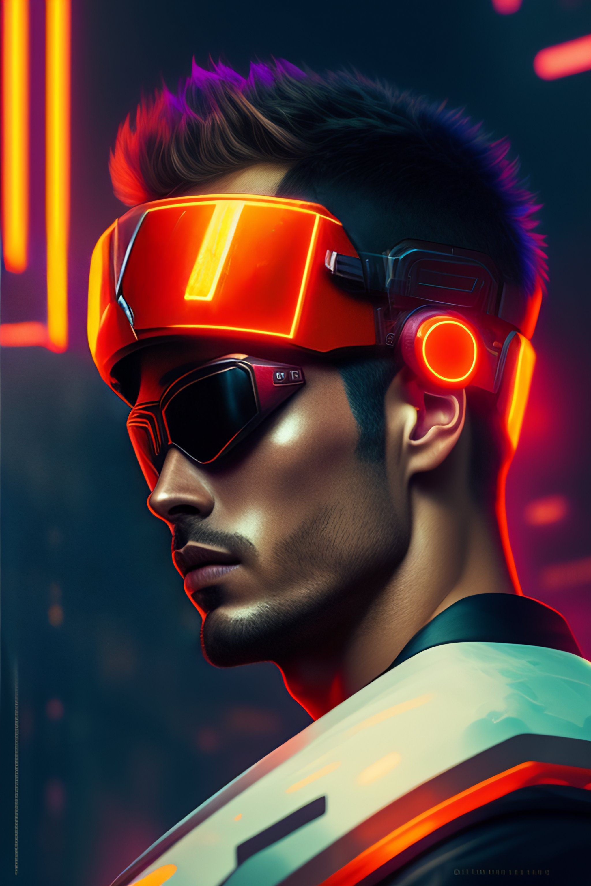 Lexica - Theo james as cyclops , cyberpunk futuristic neon. by ismail ...