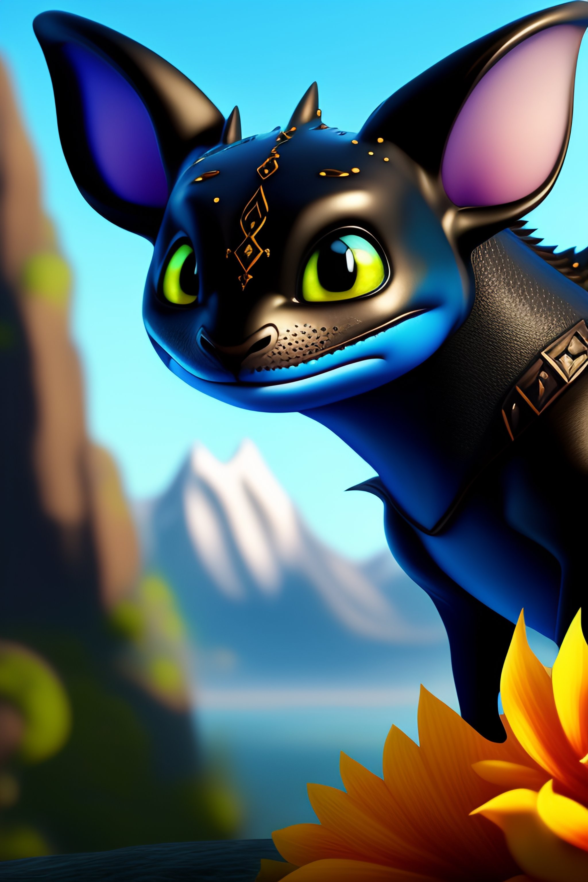 Lexica - How to train your dragon toothless blue