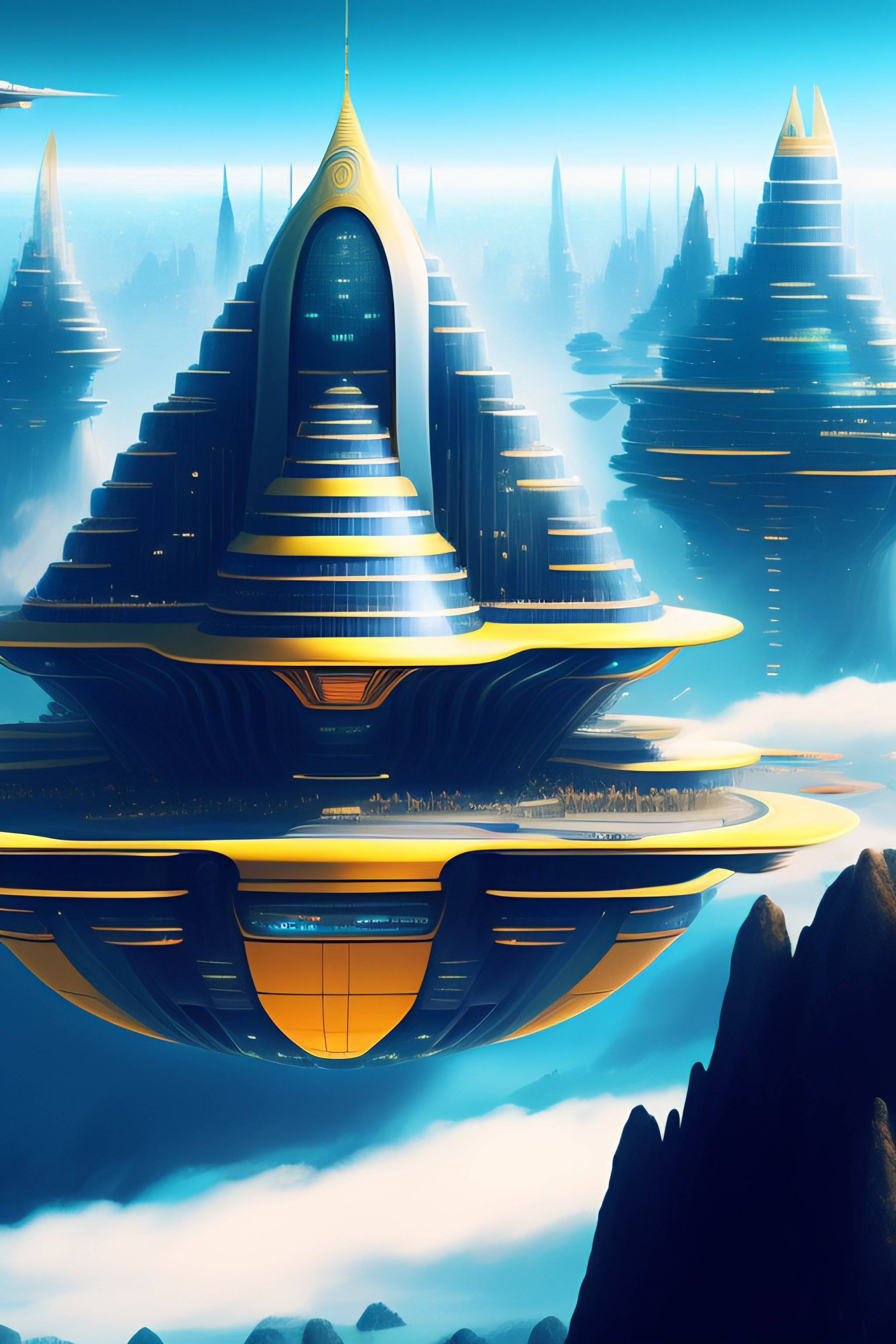 Lexica - A futuristic flying city