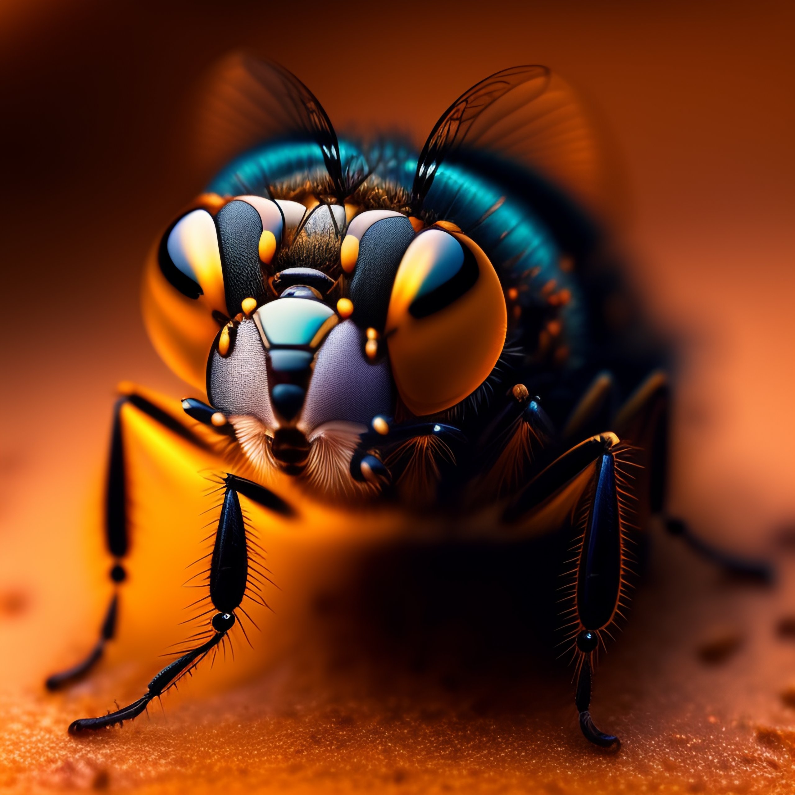 Lexica - Photo of a creature with the head of a man and the body of a fly