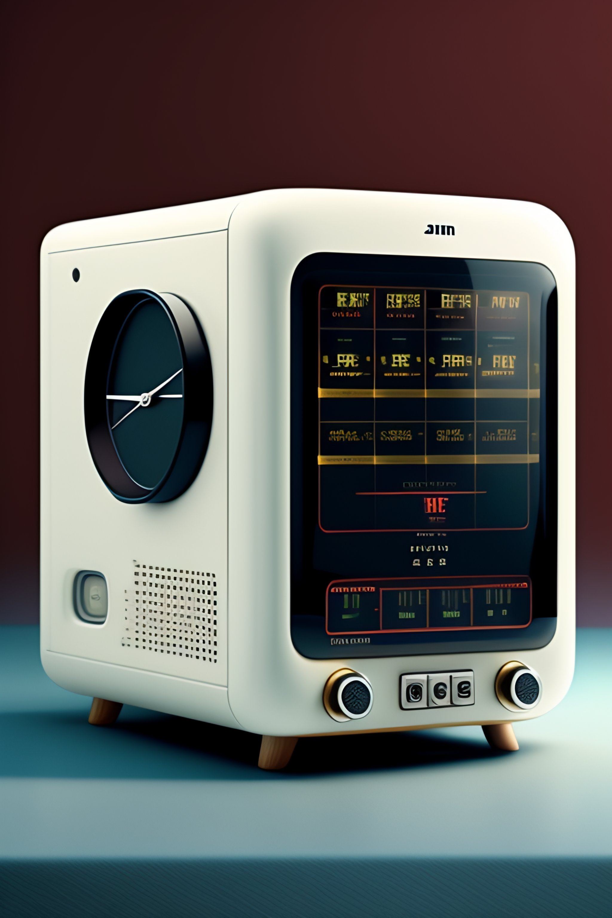 Lexica - A surreal Time Machine designed by Dieter Rams. Product ad retro.