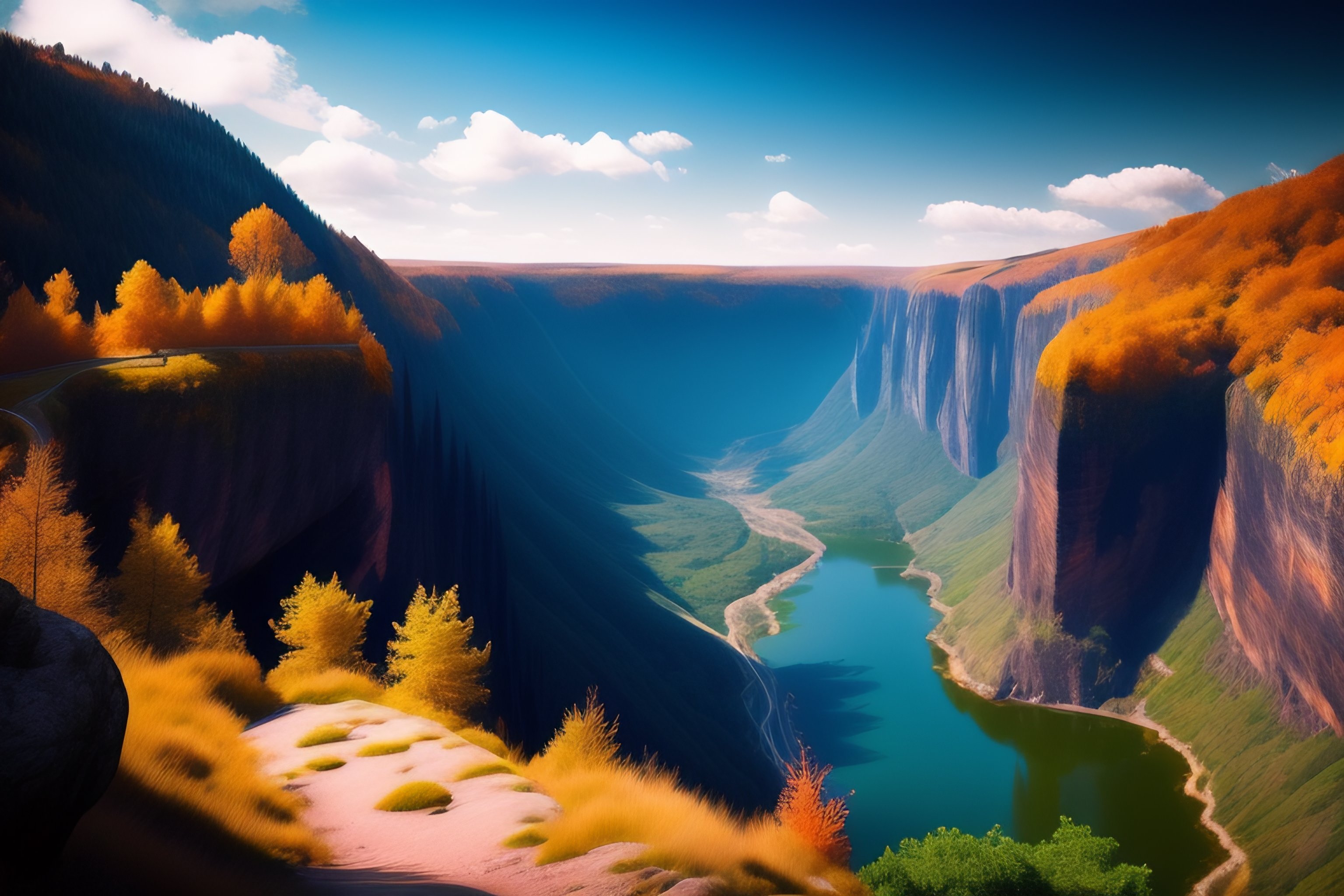 Lexica - Gorge. in the gorge the road iOn one of the slopes of the ...