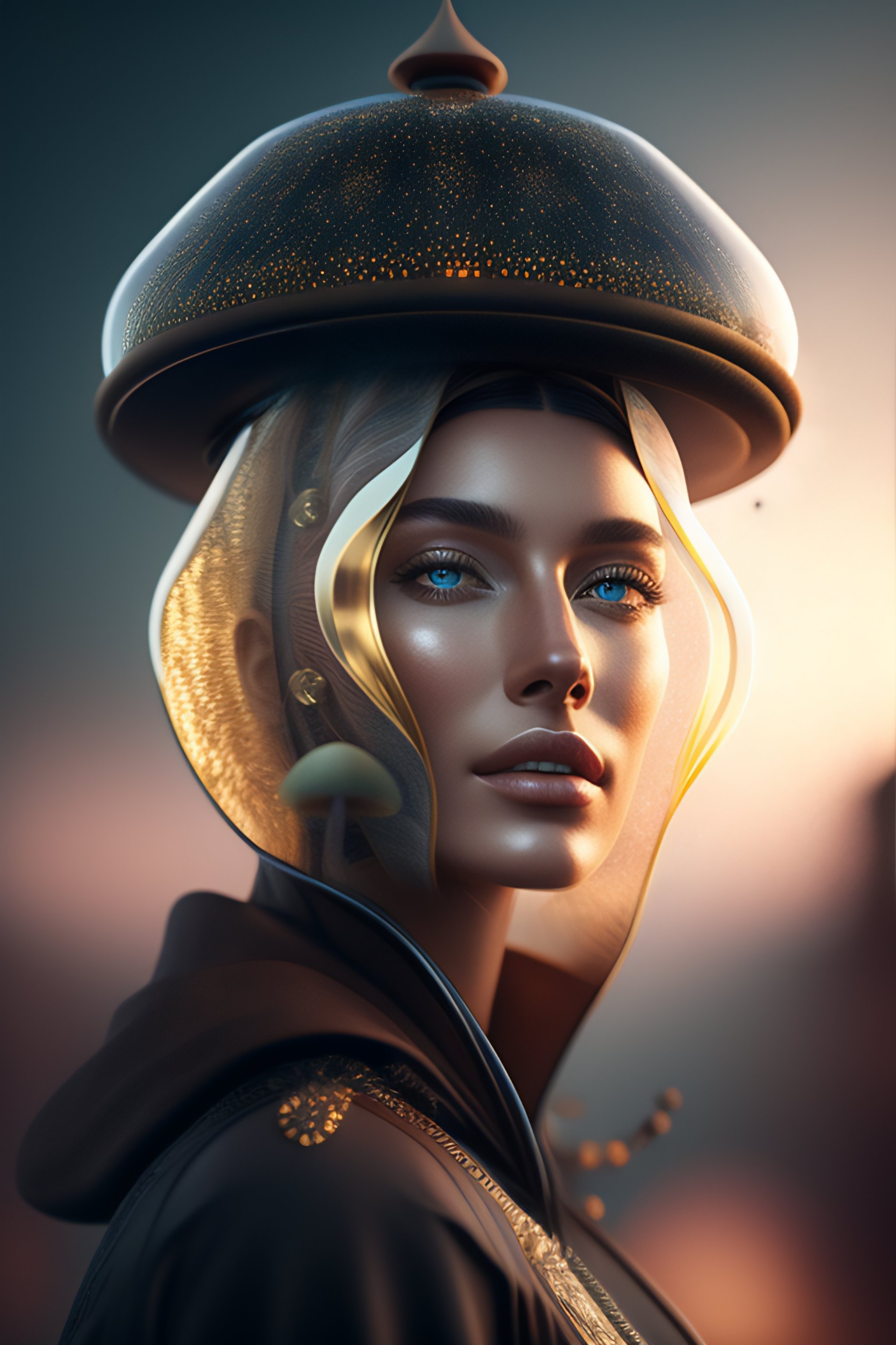 Lexica - Layered transparency of human inside with mushroom hybrid ...