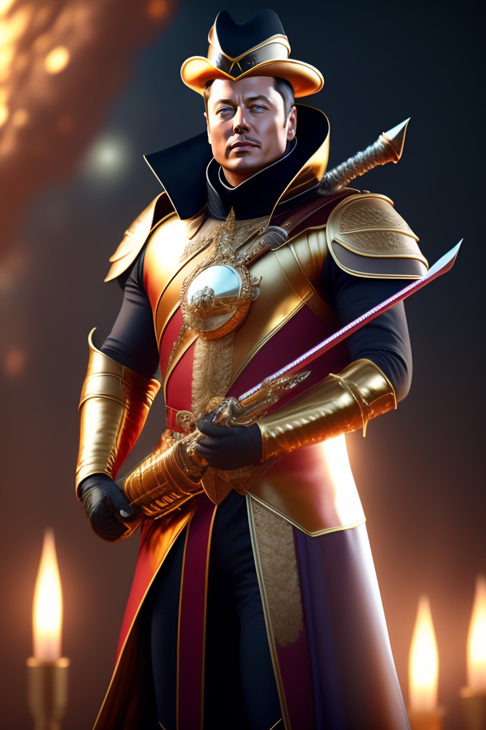 Lexica - Zoomed out. Realistic 3D representation of elon musk wearing a ...