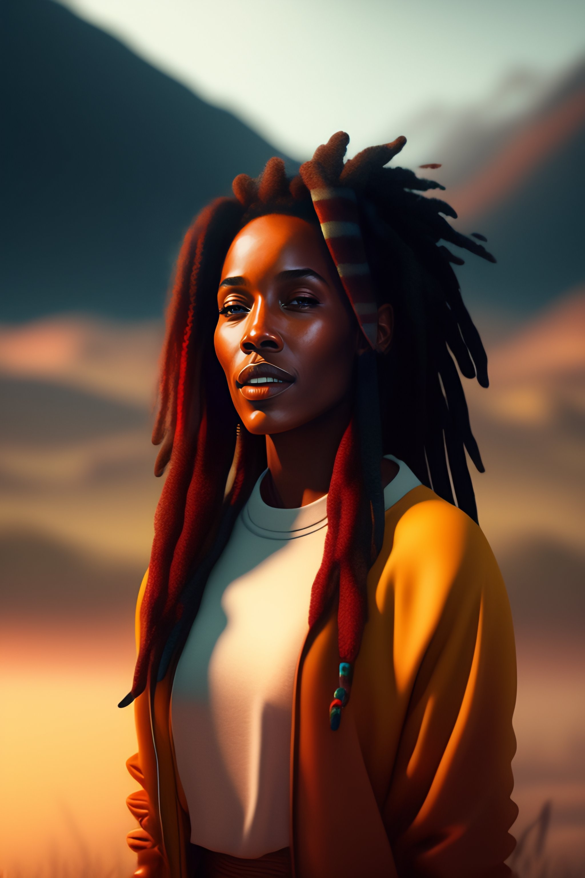 Lexica - Bob Marley, nature, warm colors, by Greg Rutkowski, beeple ...