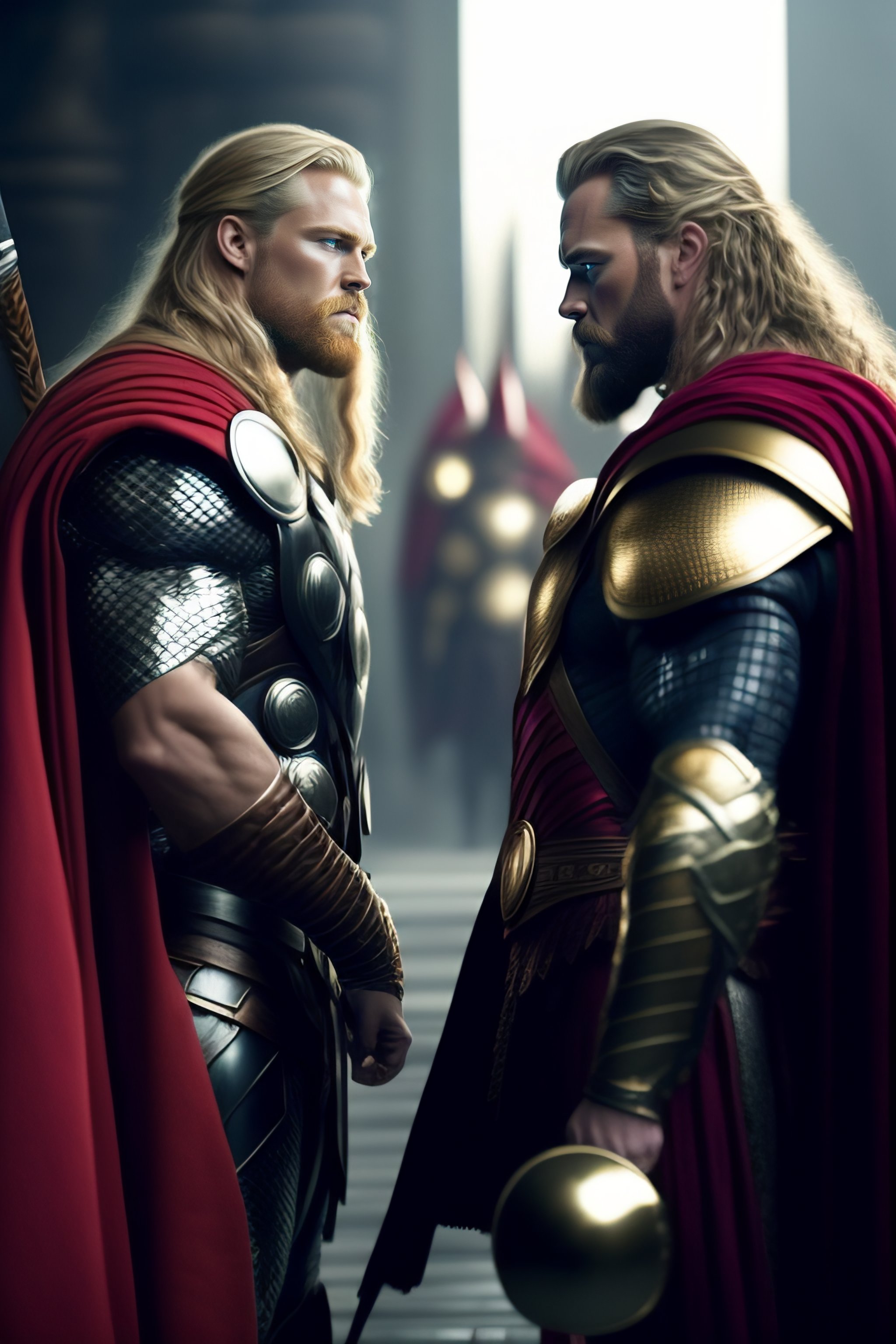 Lexica - Thor and Odin fighting together