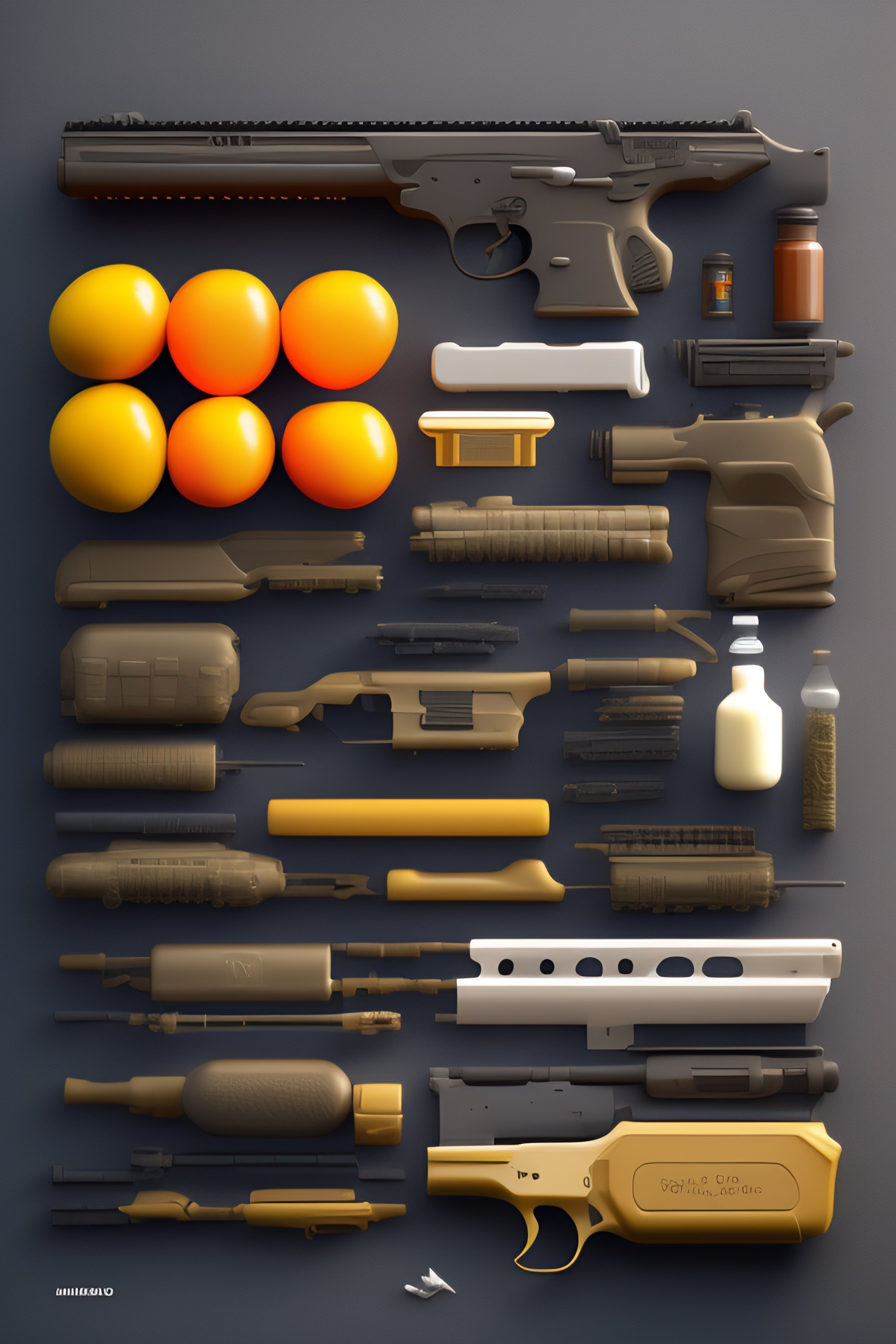 Lexica - Baby food, milk, guns, bullets, grenade, swords, weapon parts ...