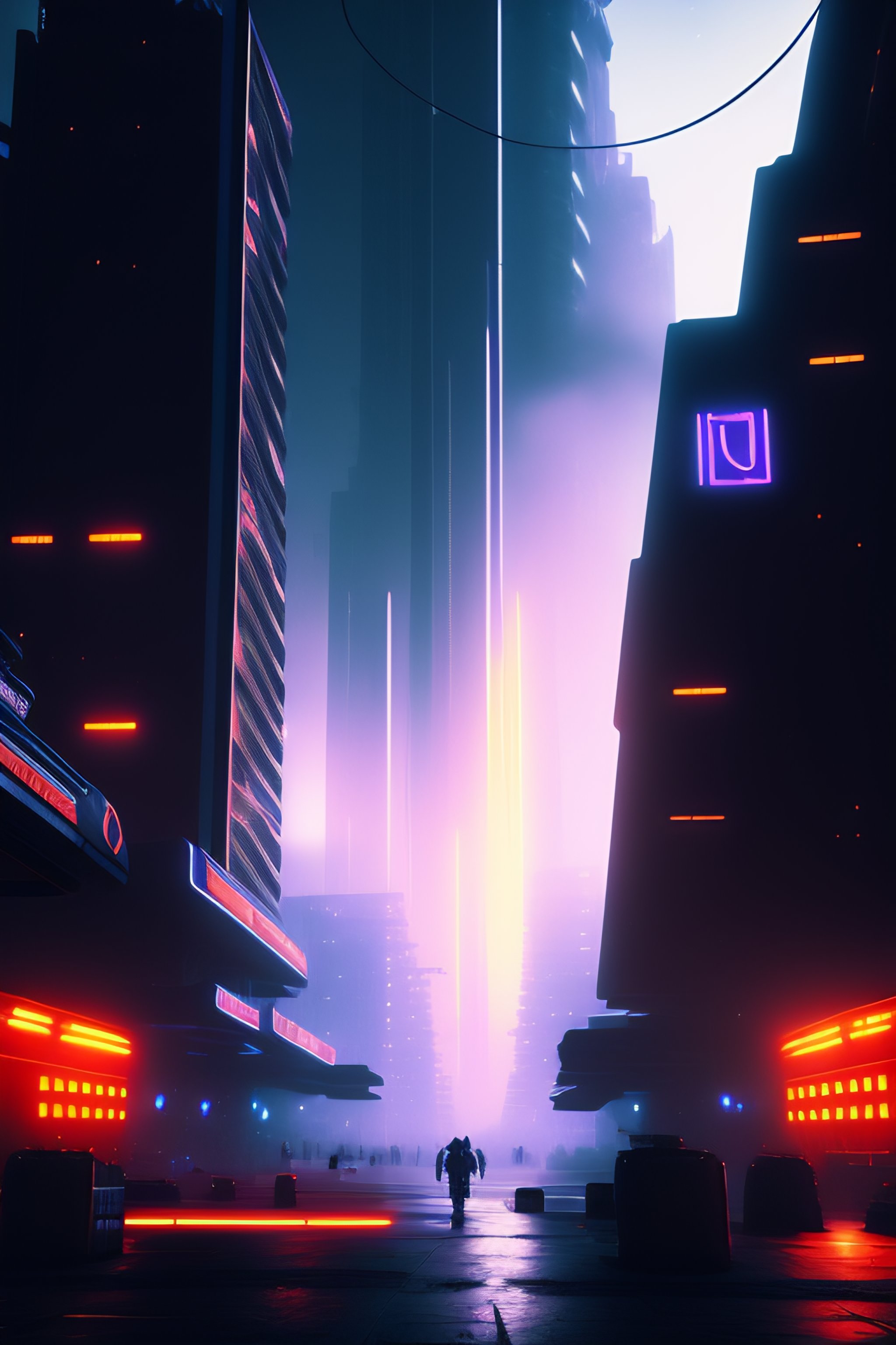 Lexica - Cyber punk, destroyed city, dystopian, moon, black and white ...