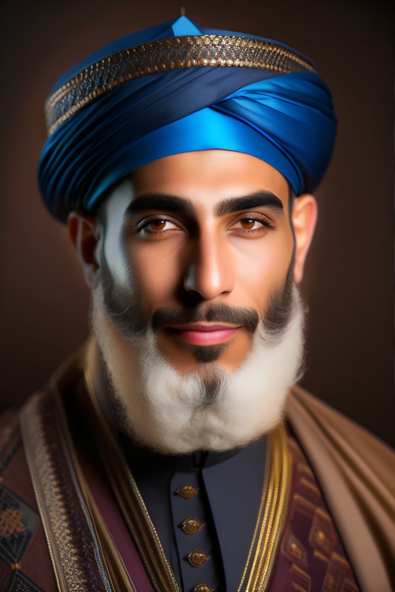 Lexica - A Muslim man, islamic scholar, headshot of a Arabian mufti ...