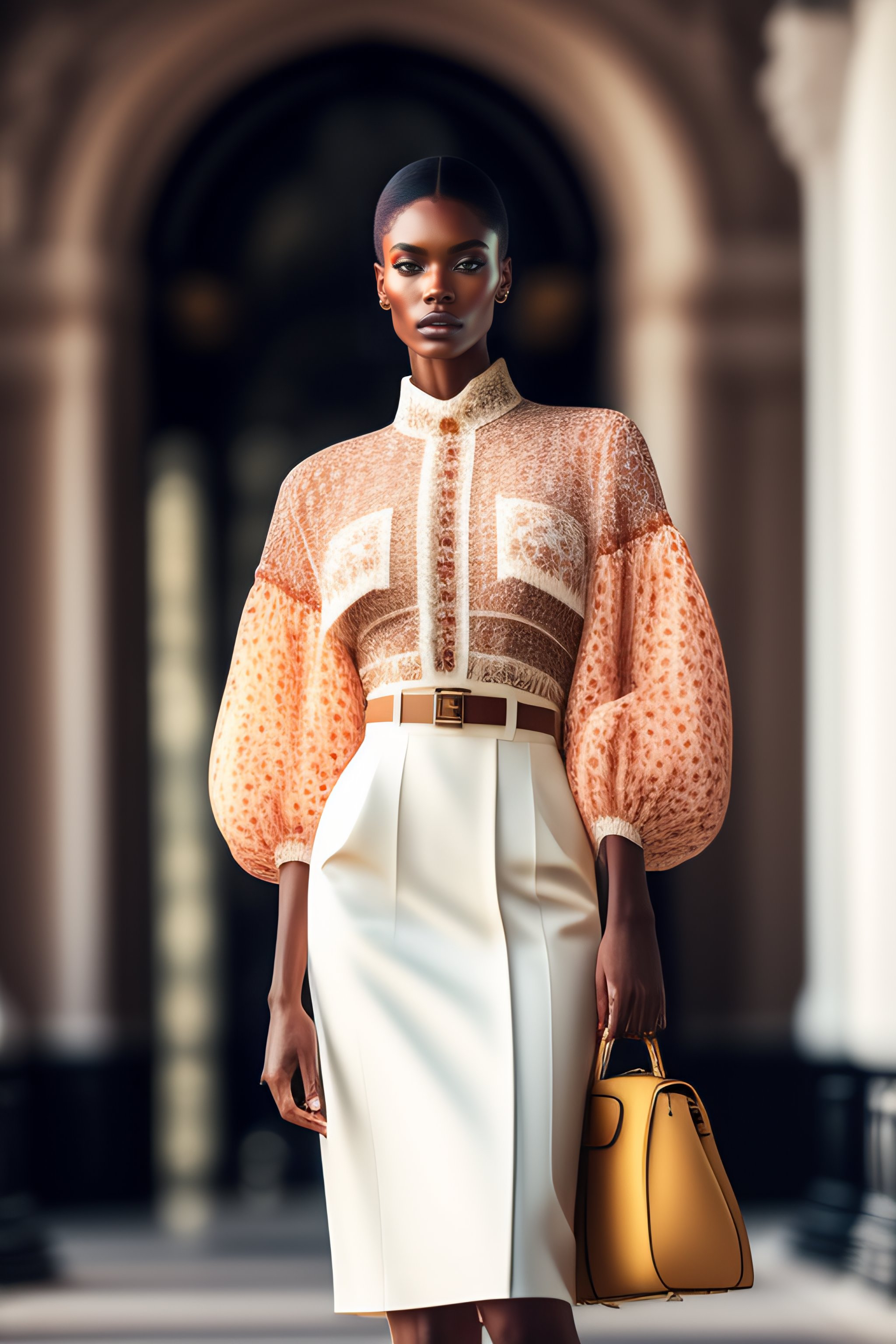 Lexica - Collection photo of model wearing spring Outfit, full body ...