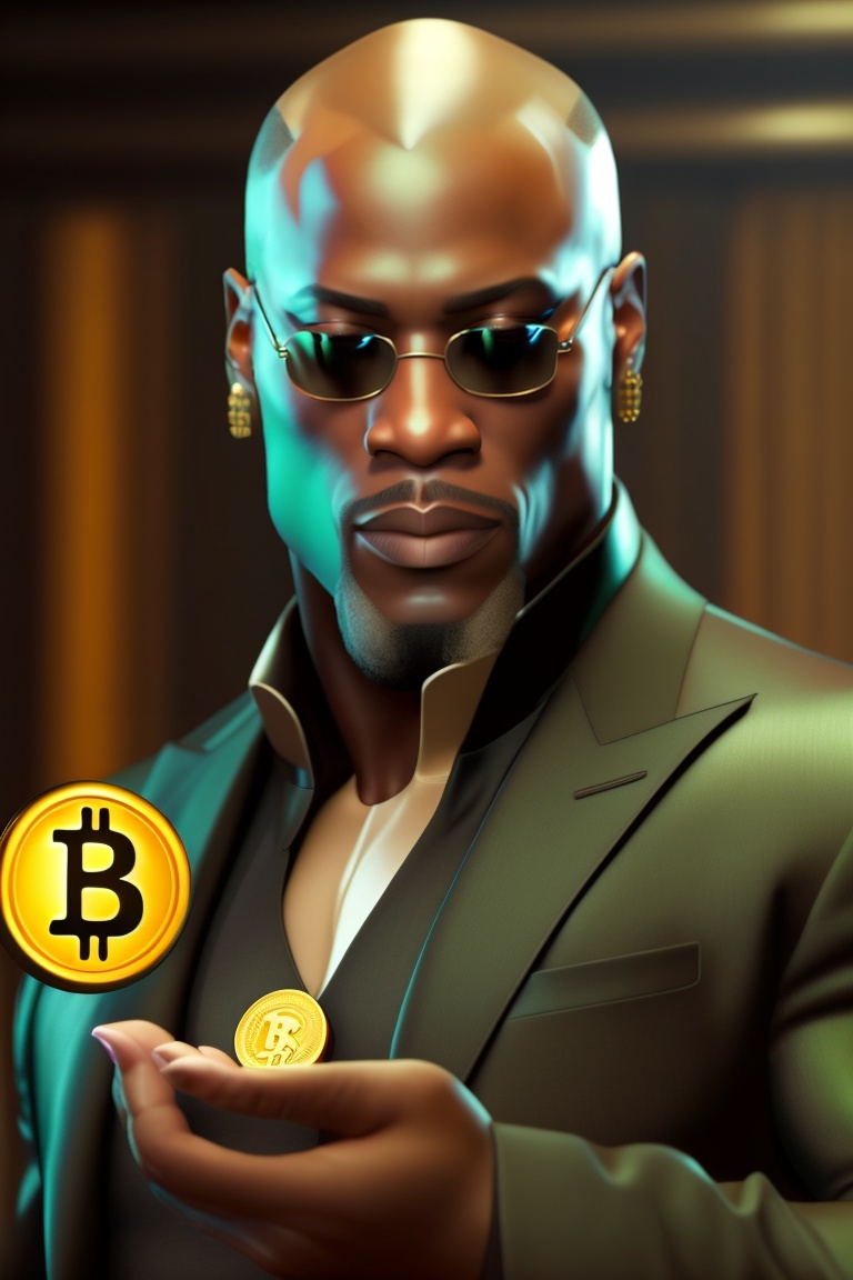Lexica - In the movie "The Matrix," Morpheus is holding a bitcoin in ...