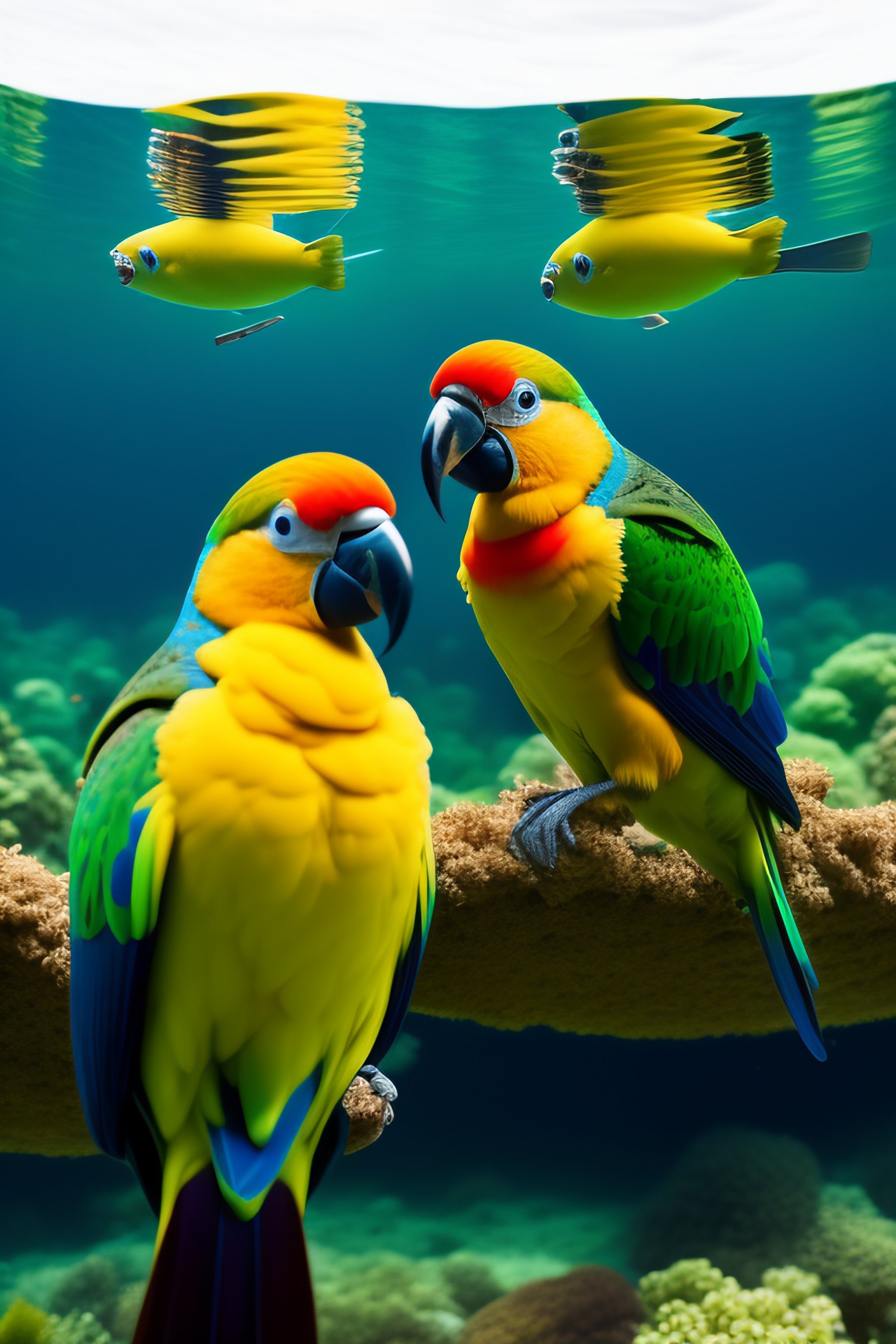 Lexica - Swiming parrots