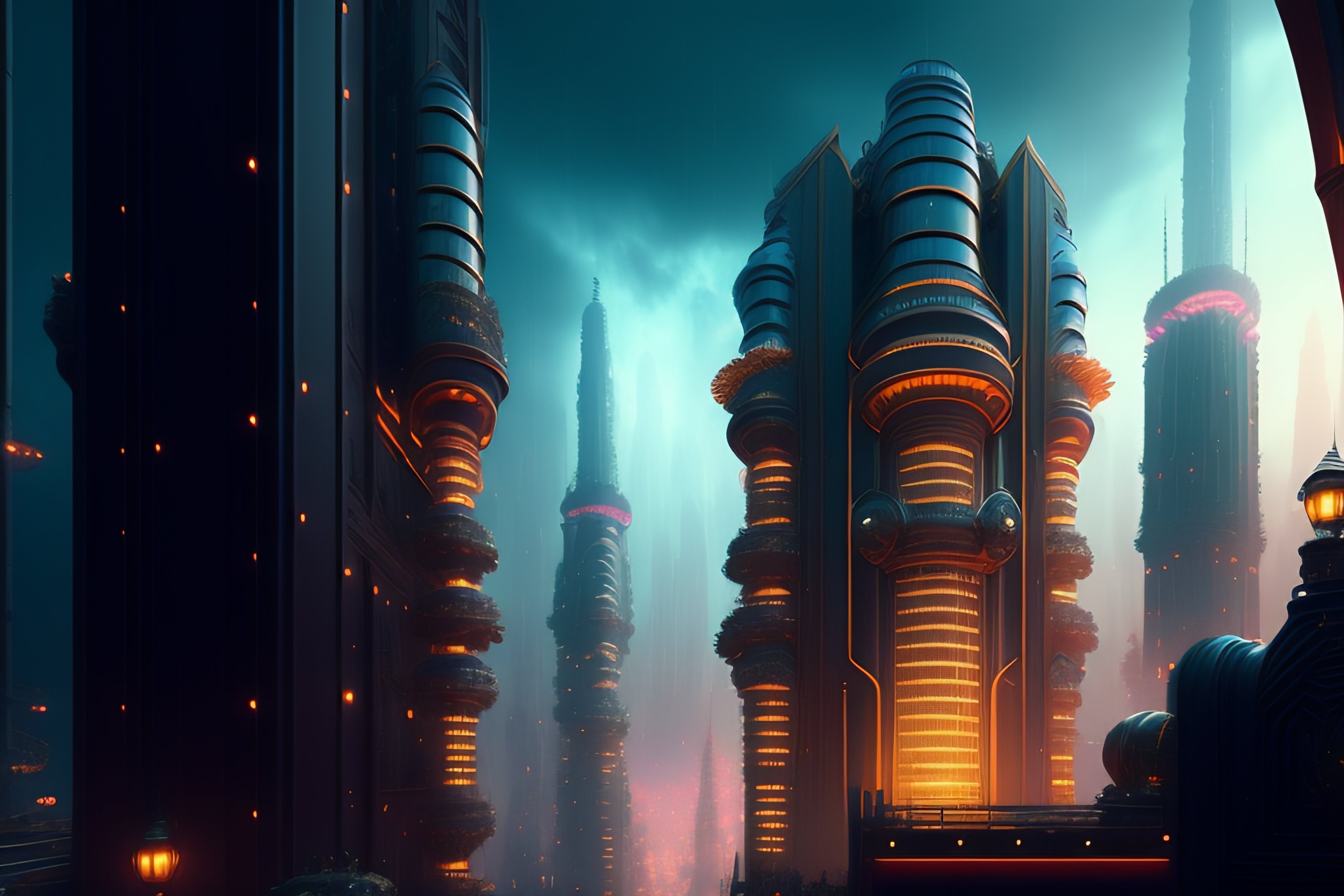 Lexica - Matrix city, steampunk white rabbit style, highly detailed ...