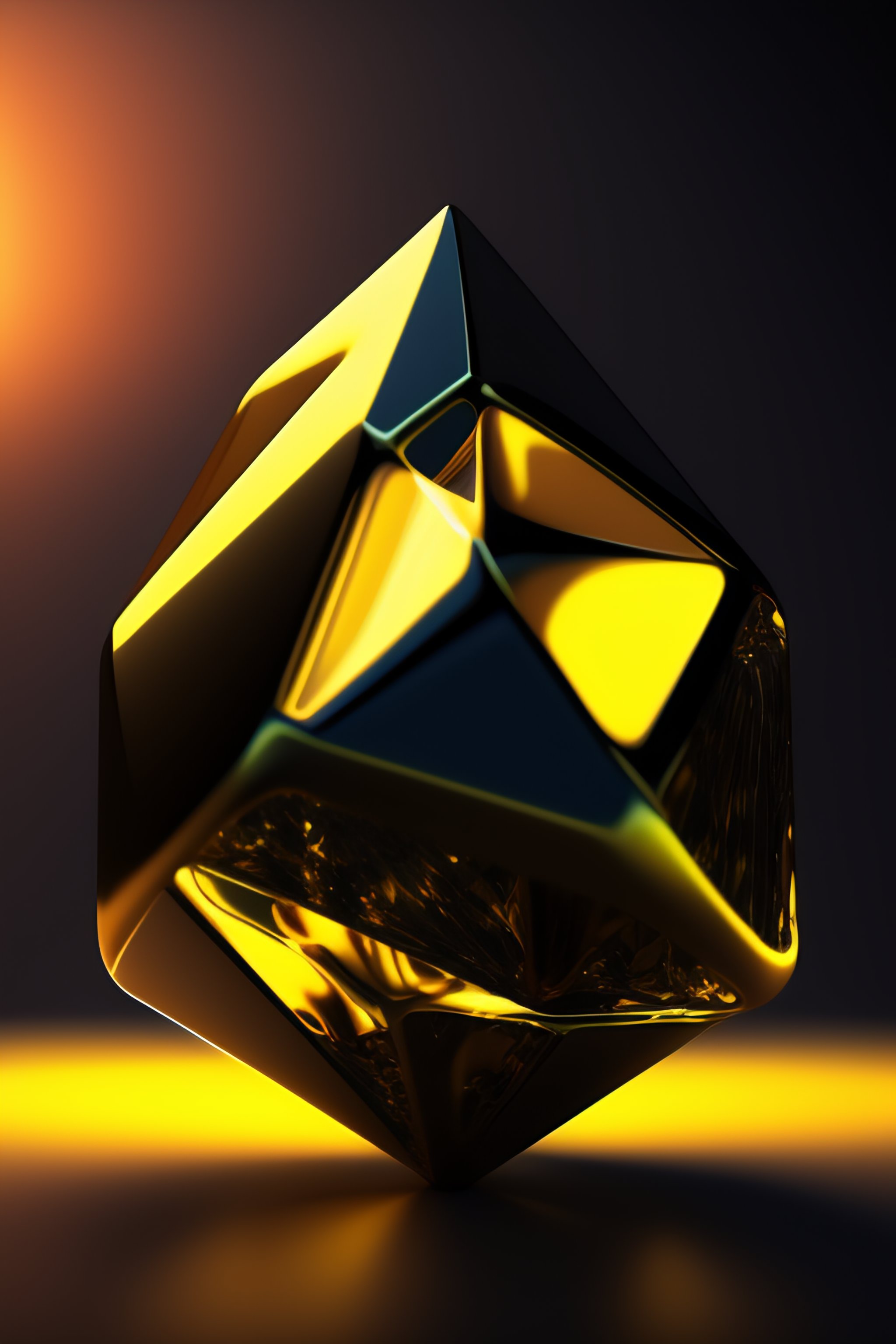 Lexica - A photorealistic render of a metallic crystalline neotribal ...