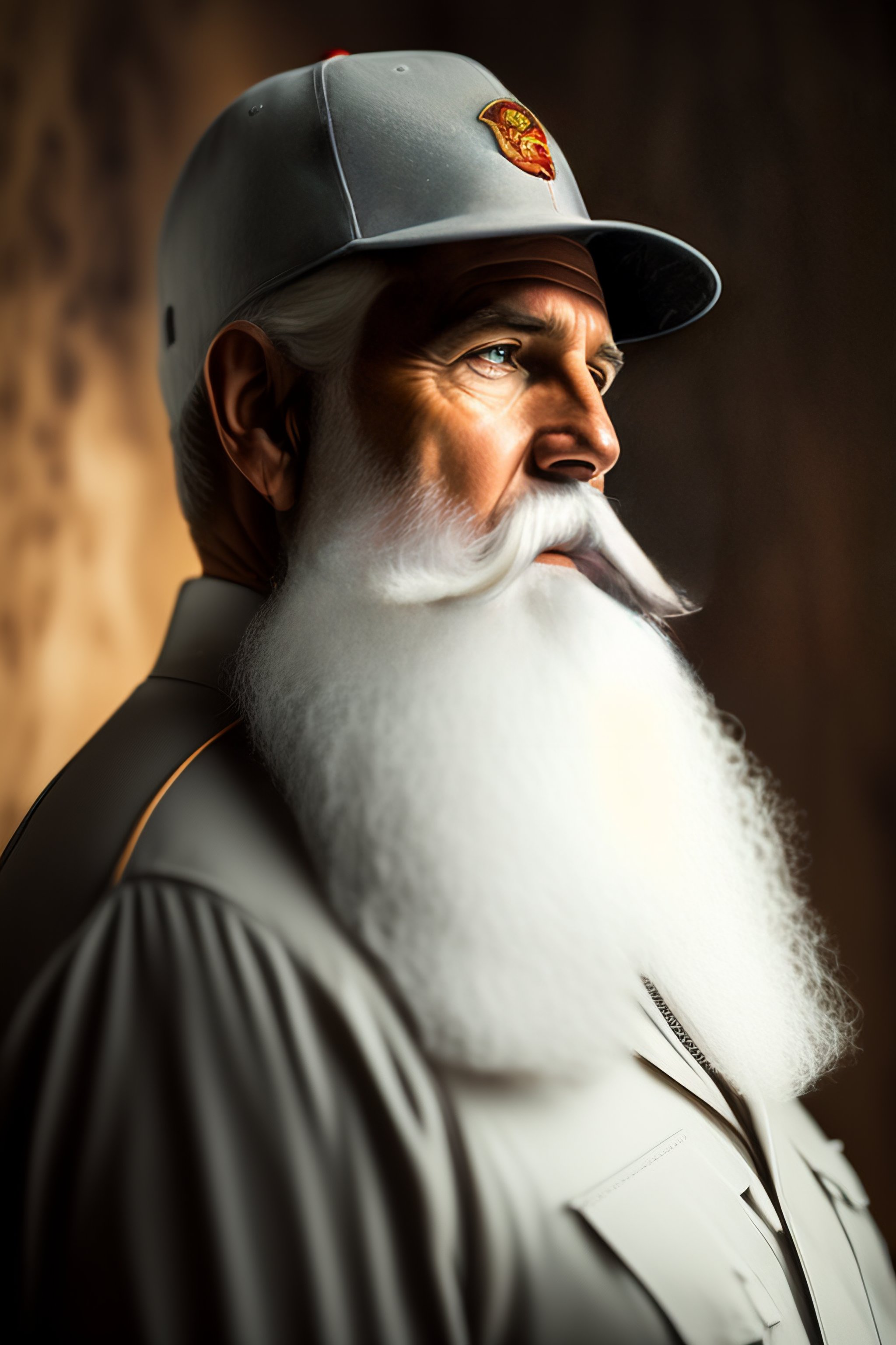 Lexica - White man, short grey beard, slugger, 8k, high detail