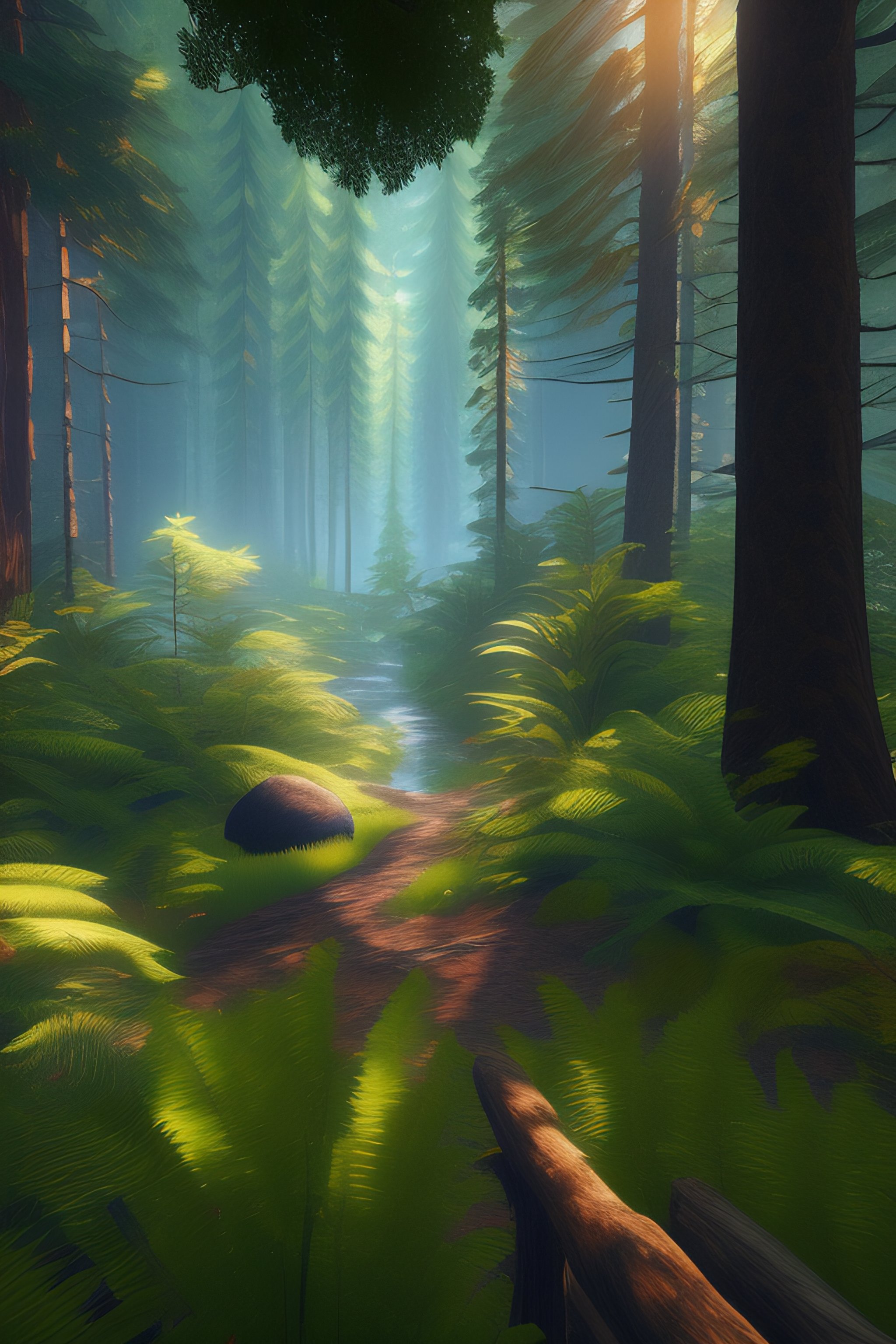 Lexica - A the forest game screenshot ultra realistic