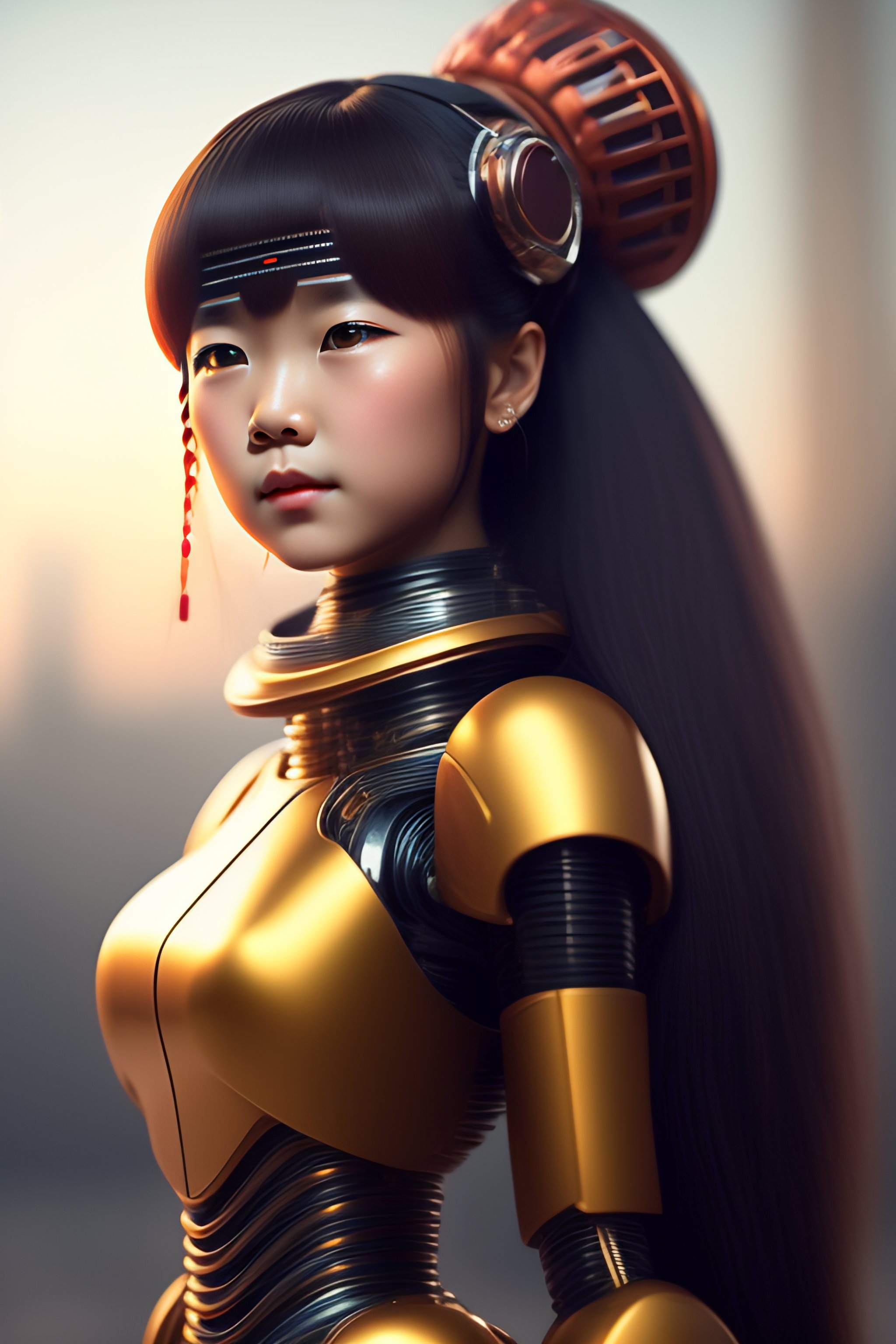 Lexica - Robot girl long hair