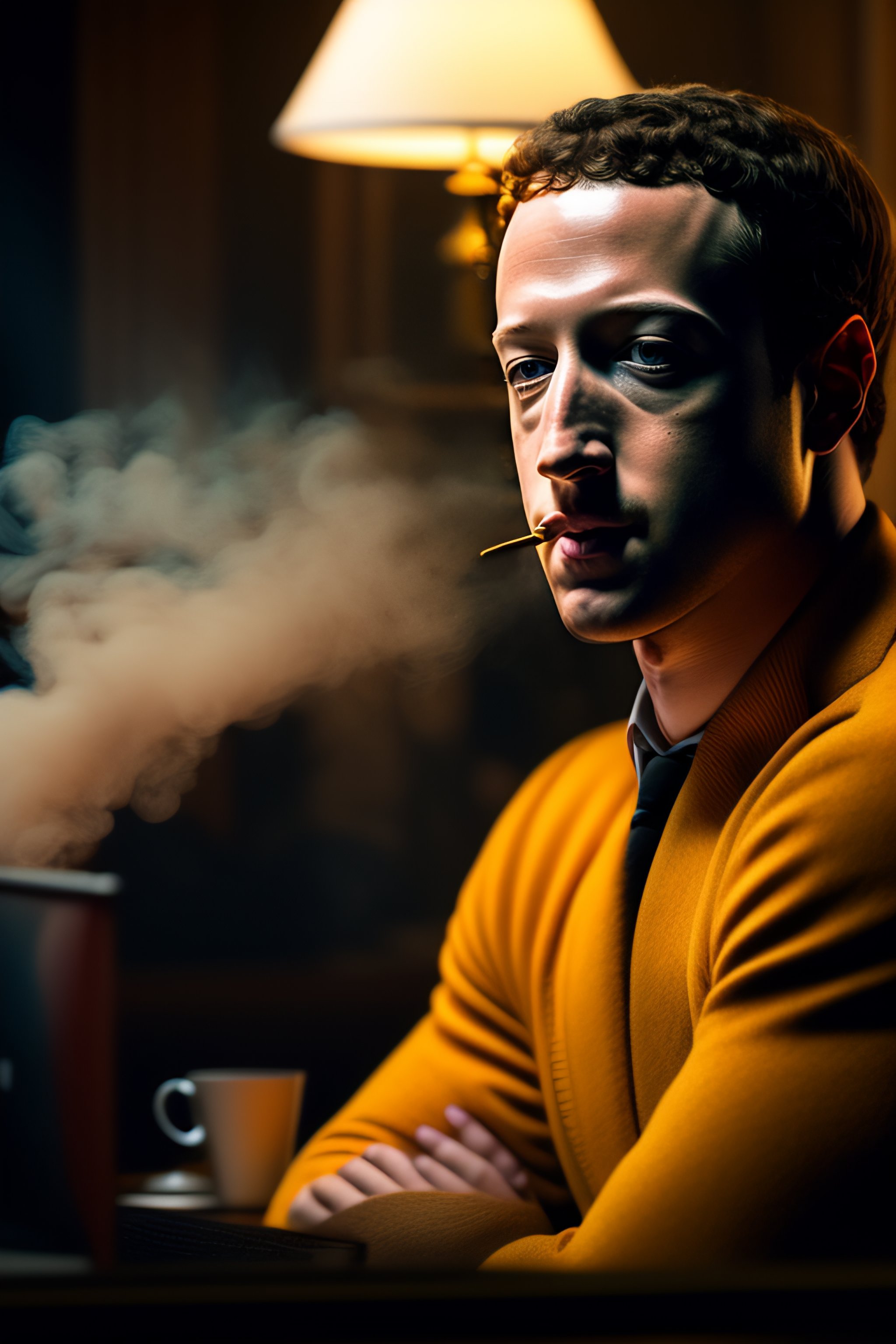 Lexica - Mark Zuckerberg as Calvin Candie in Django Unchained sitting ...