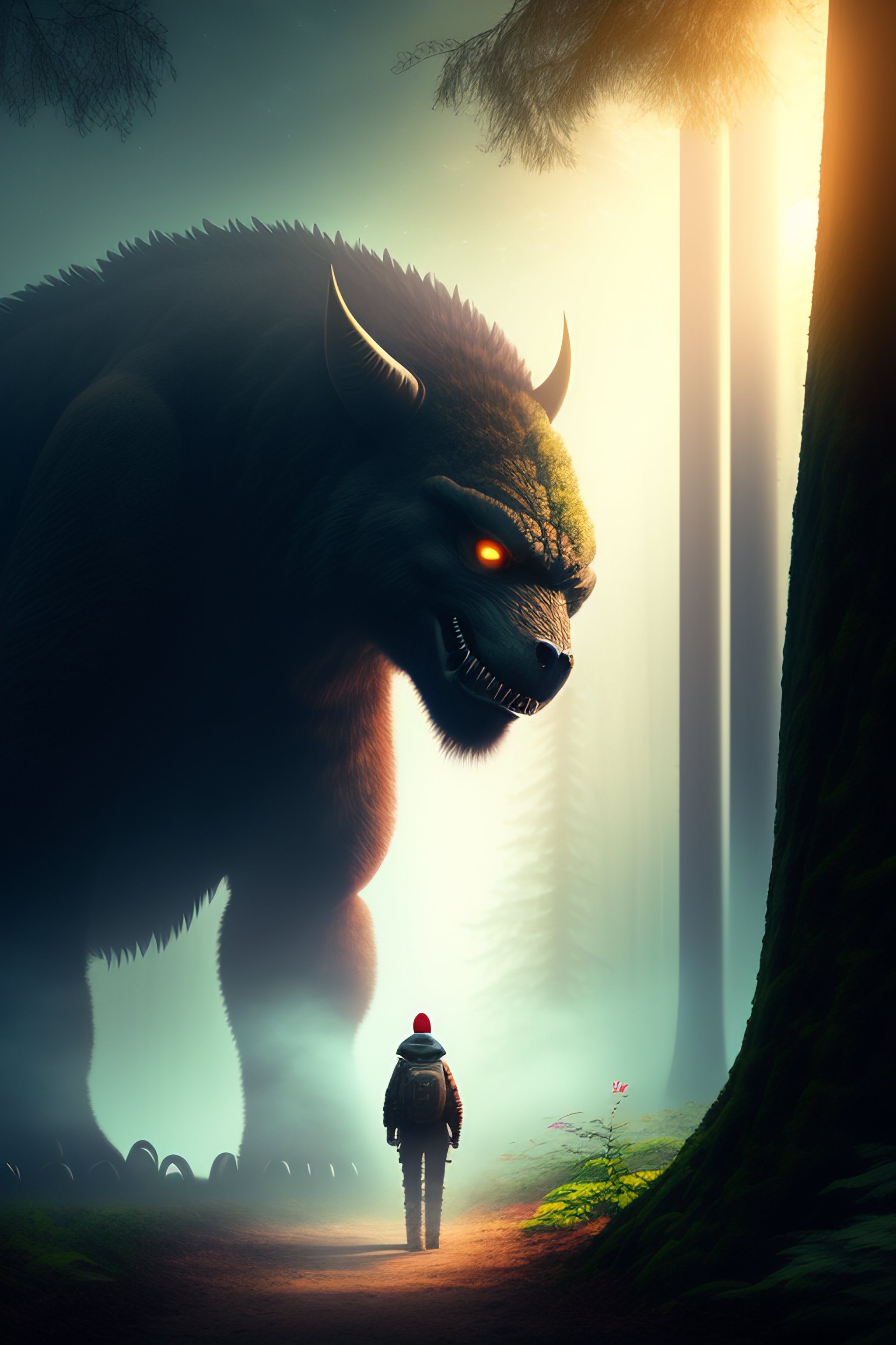 Lexica - Monster lurking in the shadow in a forest