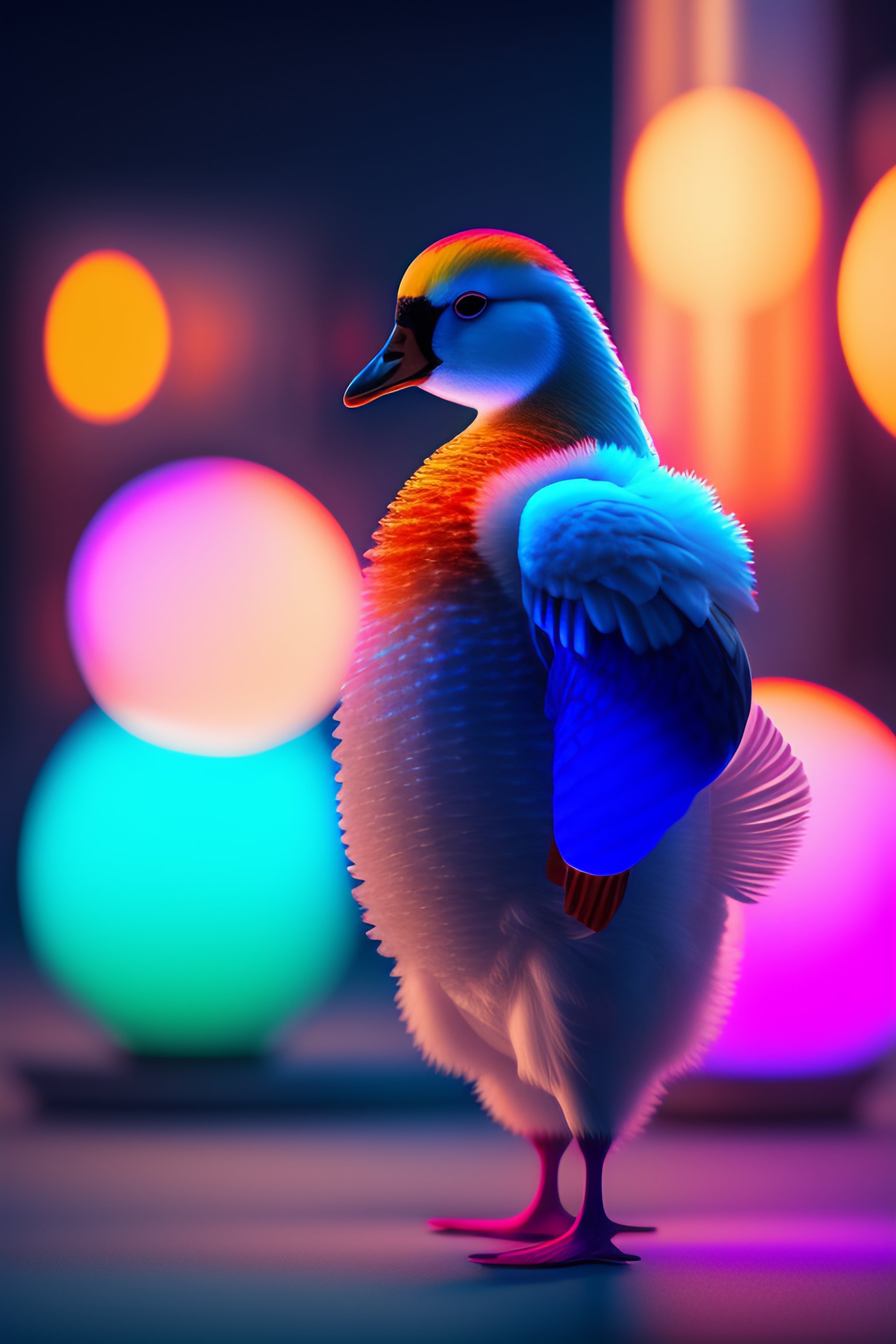 Lexica - The one who dances with the Goose, Goose face, human body ...