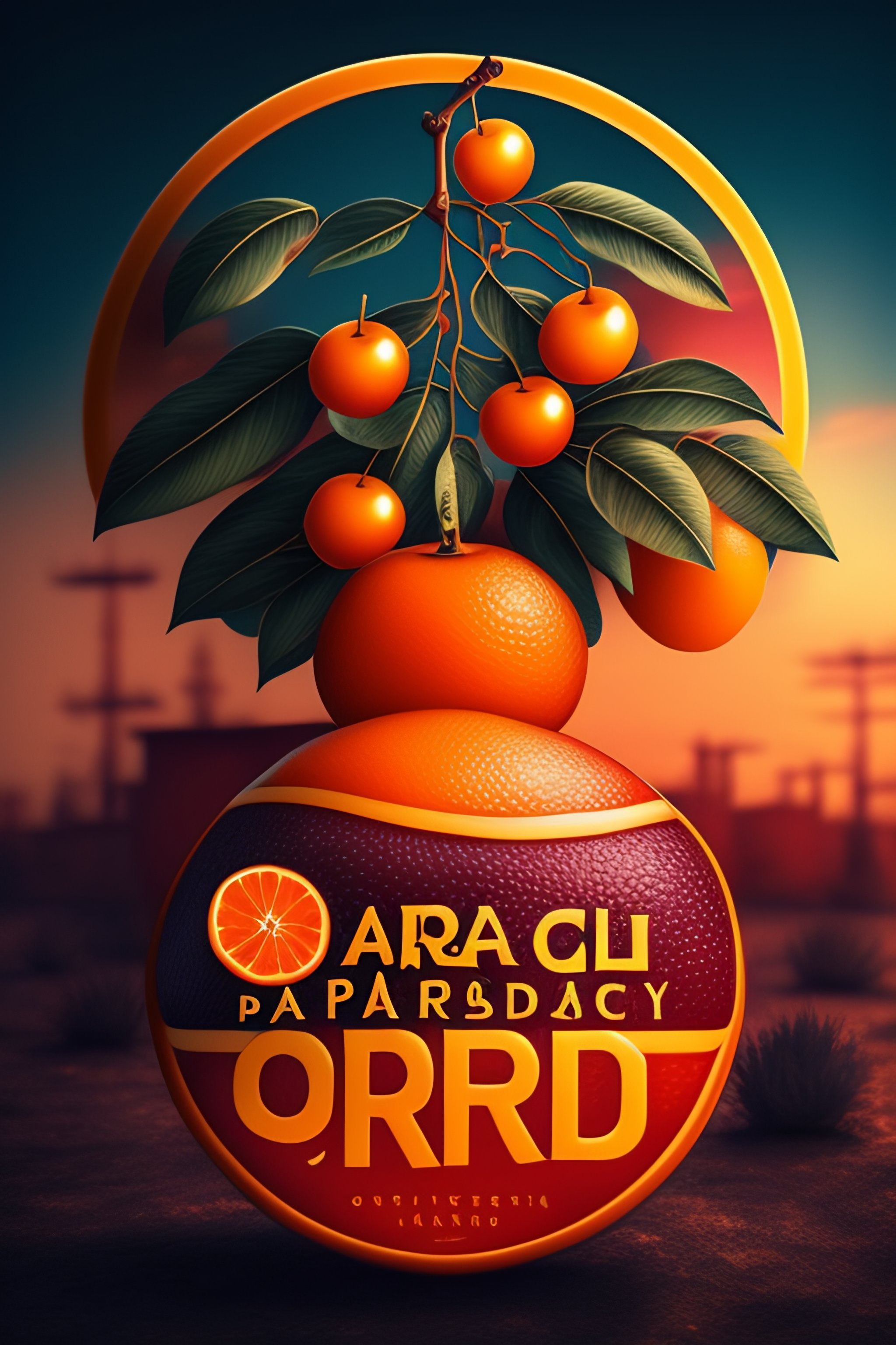 Lexica - Highly detailed logo for the city of Pardesiya - where orange ...